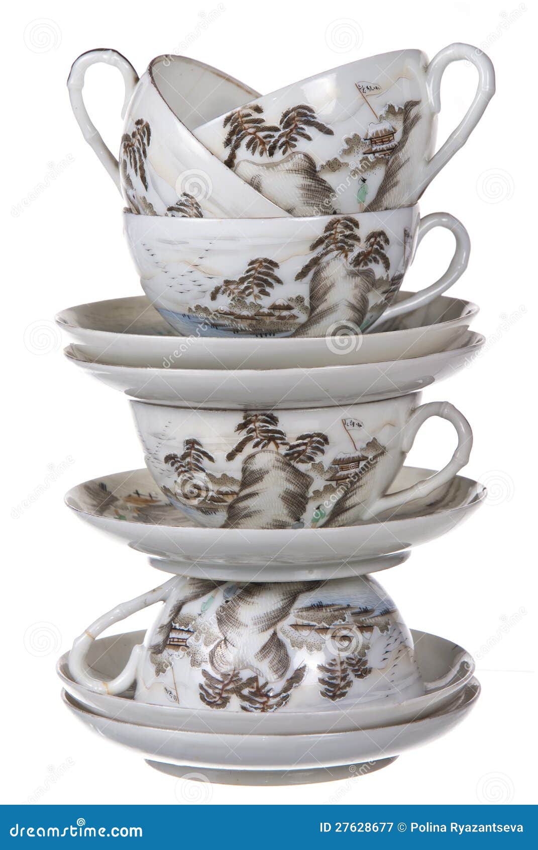 Porcelain Cups Plates Stacked Together Photos - Free & Royalty-Free ...