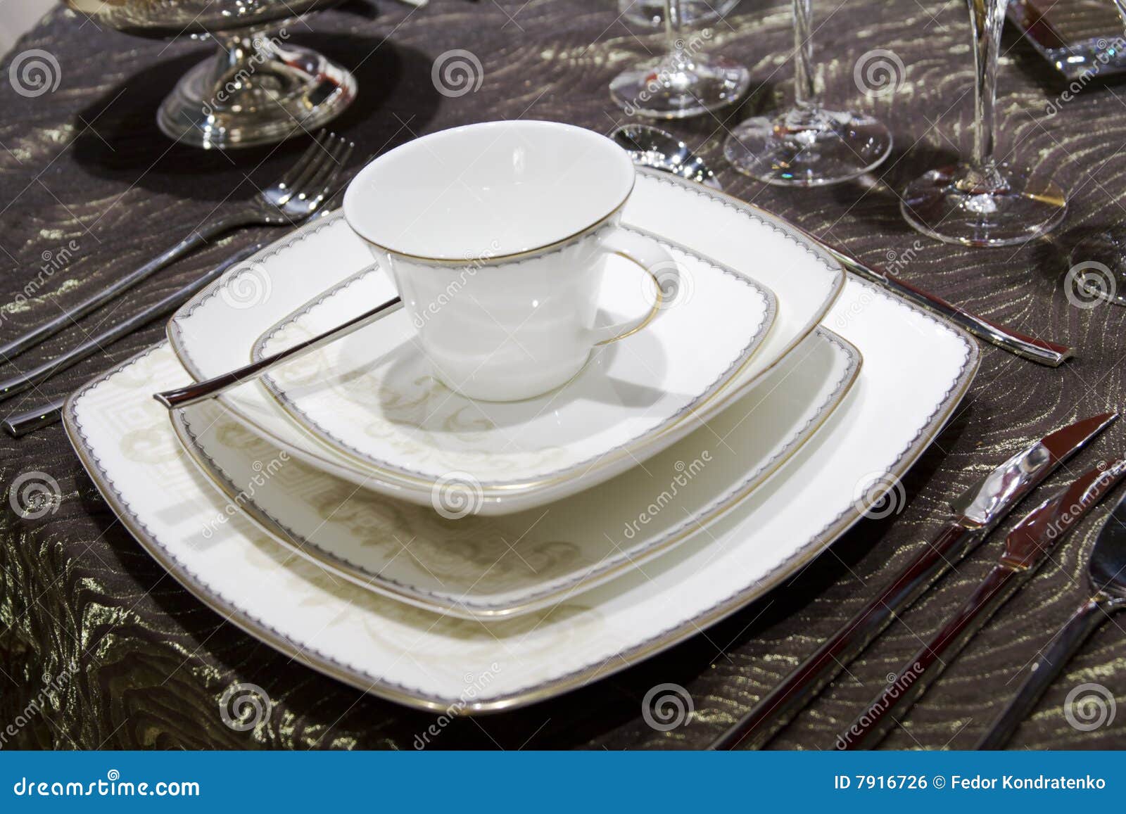 Porcelain dinner set stock photo. Image of fragment, cuisine - 7916726