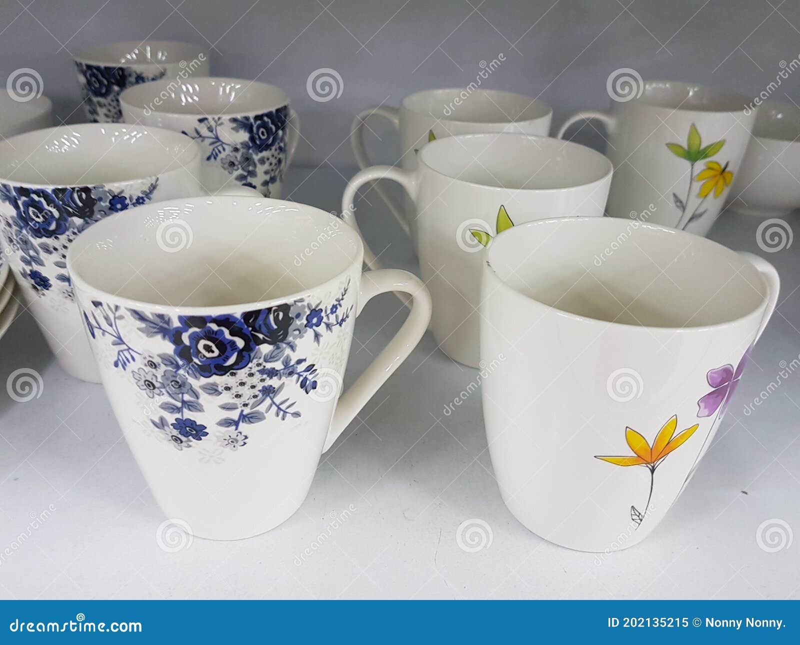 The porcelain mug glasses stock image. Image of blue - 202135215