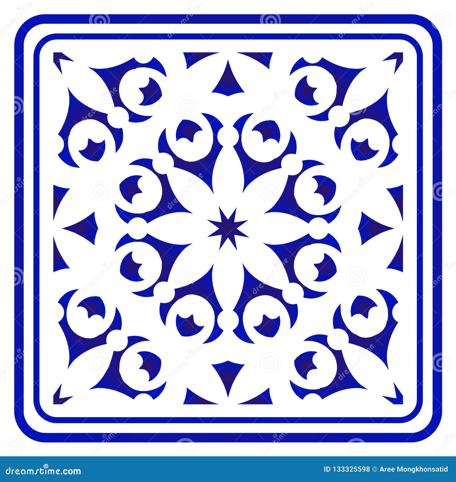 Porcelain pattern stock vector. Illustration of ceramic - 133325598