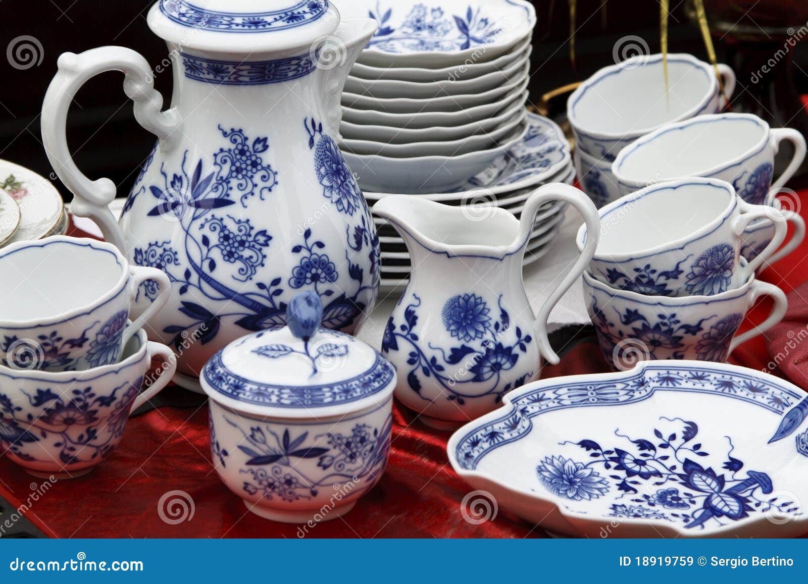 Porcelain pottery set stock image. Image of white, painted - 18919759