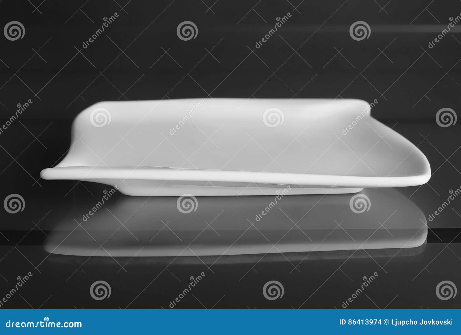 Porcelain Square Shallow Dish Stock Photo - Image of eating, white ...
