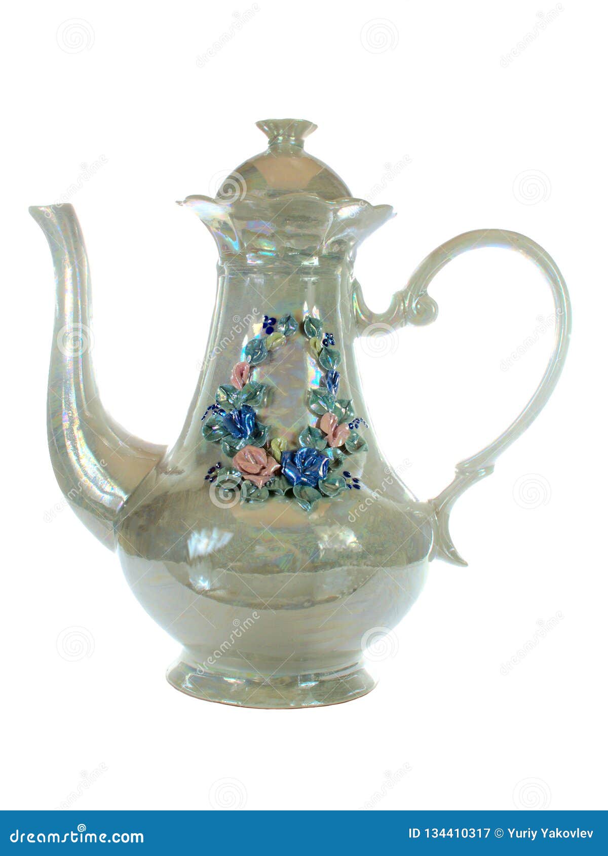 Porcelain Teapot, Side View Stock Image - Image of ceremony, holiday ...