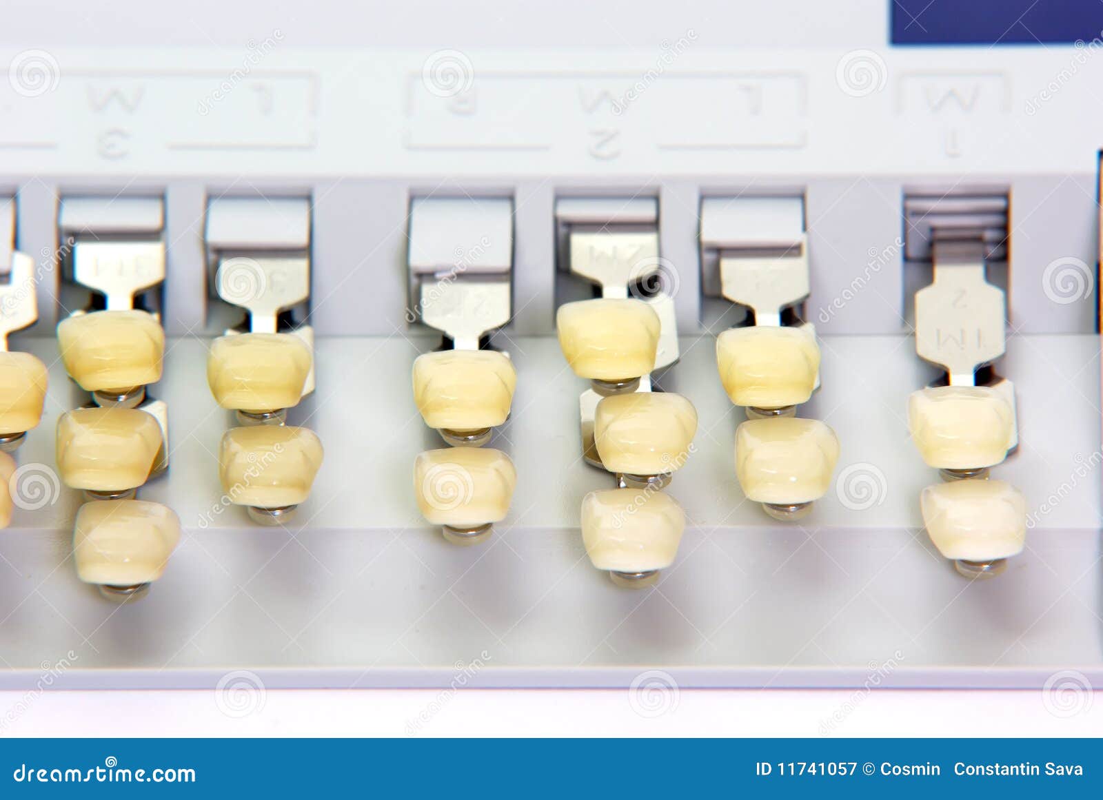 Porcelain Teeth - Color Guide Stock Image - Image of dentists, axis ...