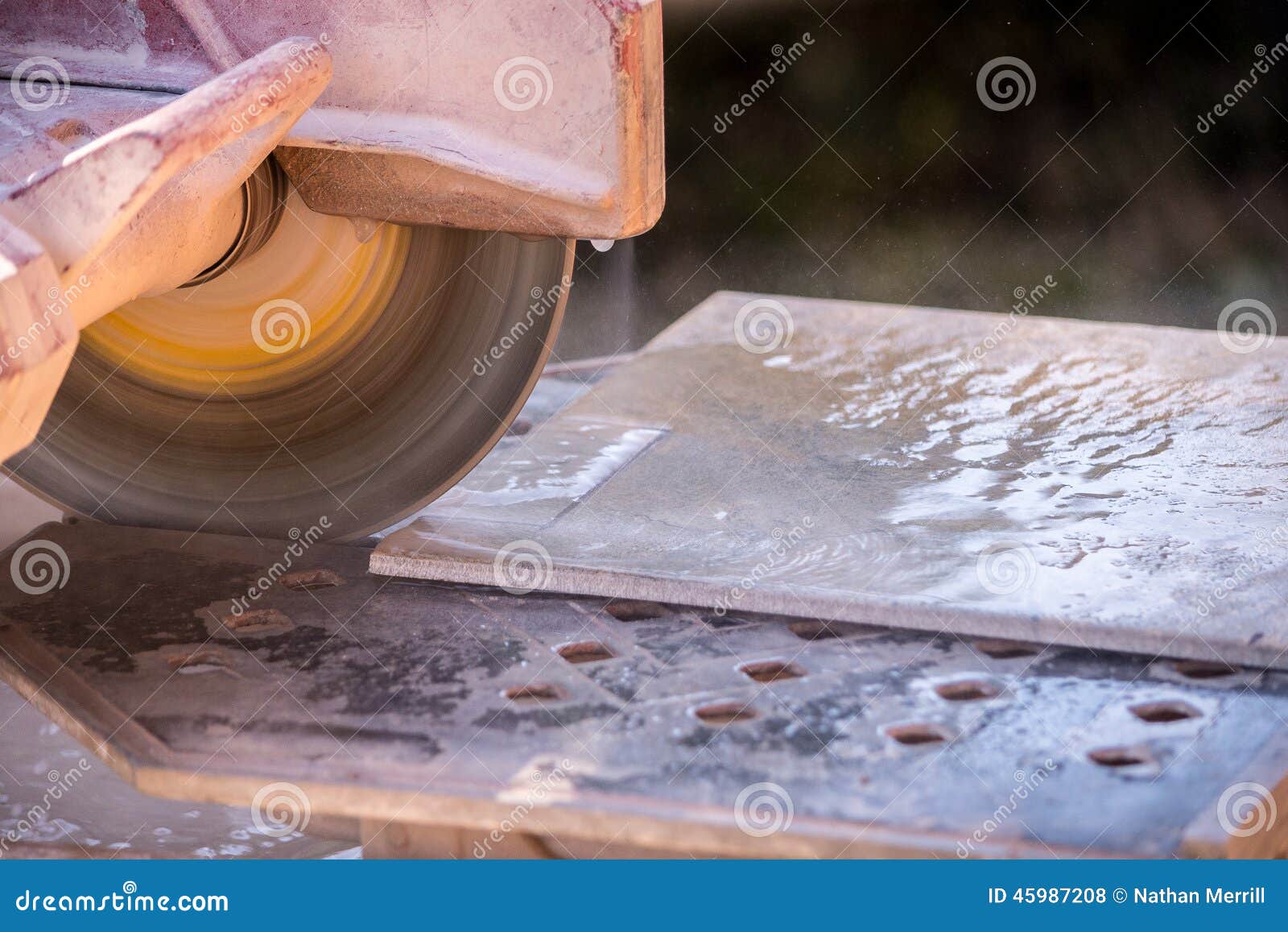 Porcelain tile, Tile Saw stock photo. Image of construction - 45987208