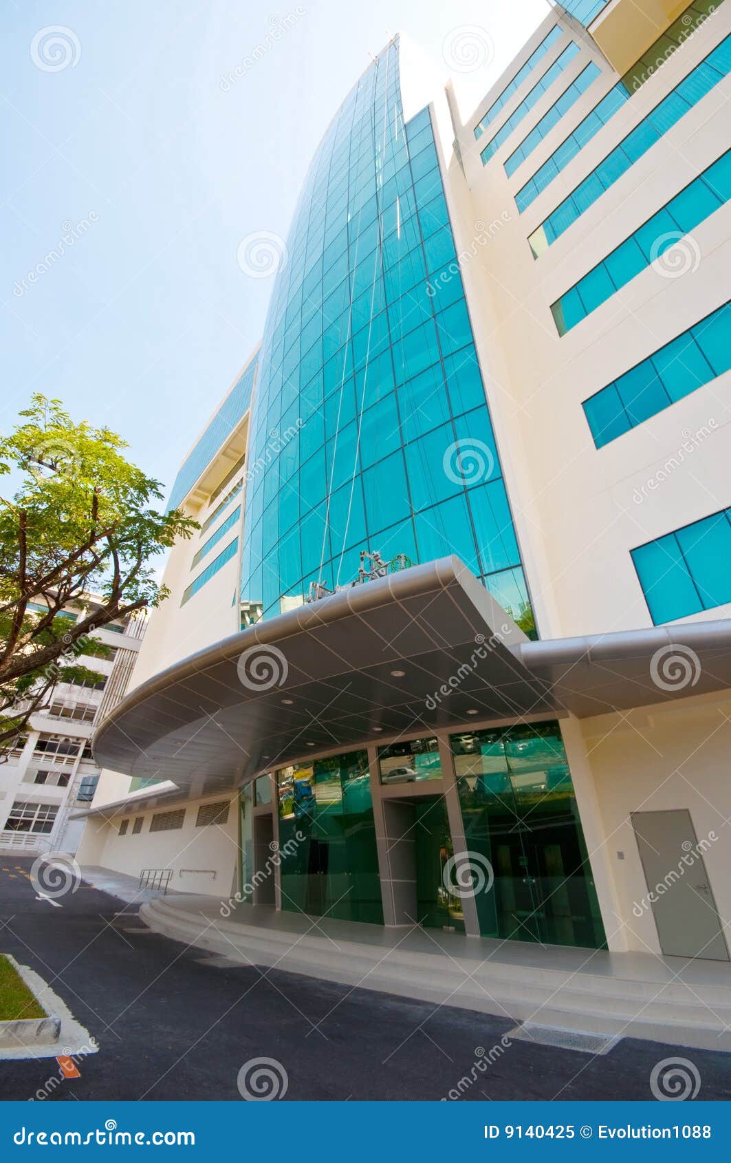 Porch of New Building stock image. Image of building, parking - 9140425