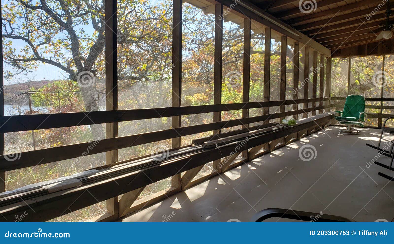 Porch Shadow Fall Autumn Light Stock Image - Image of iron ...