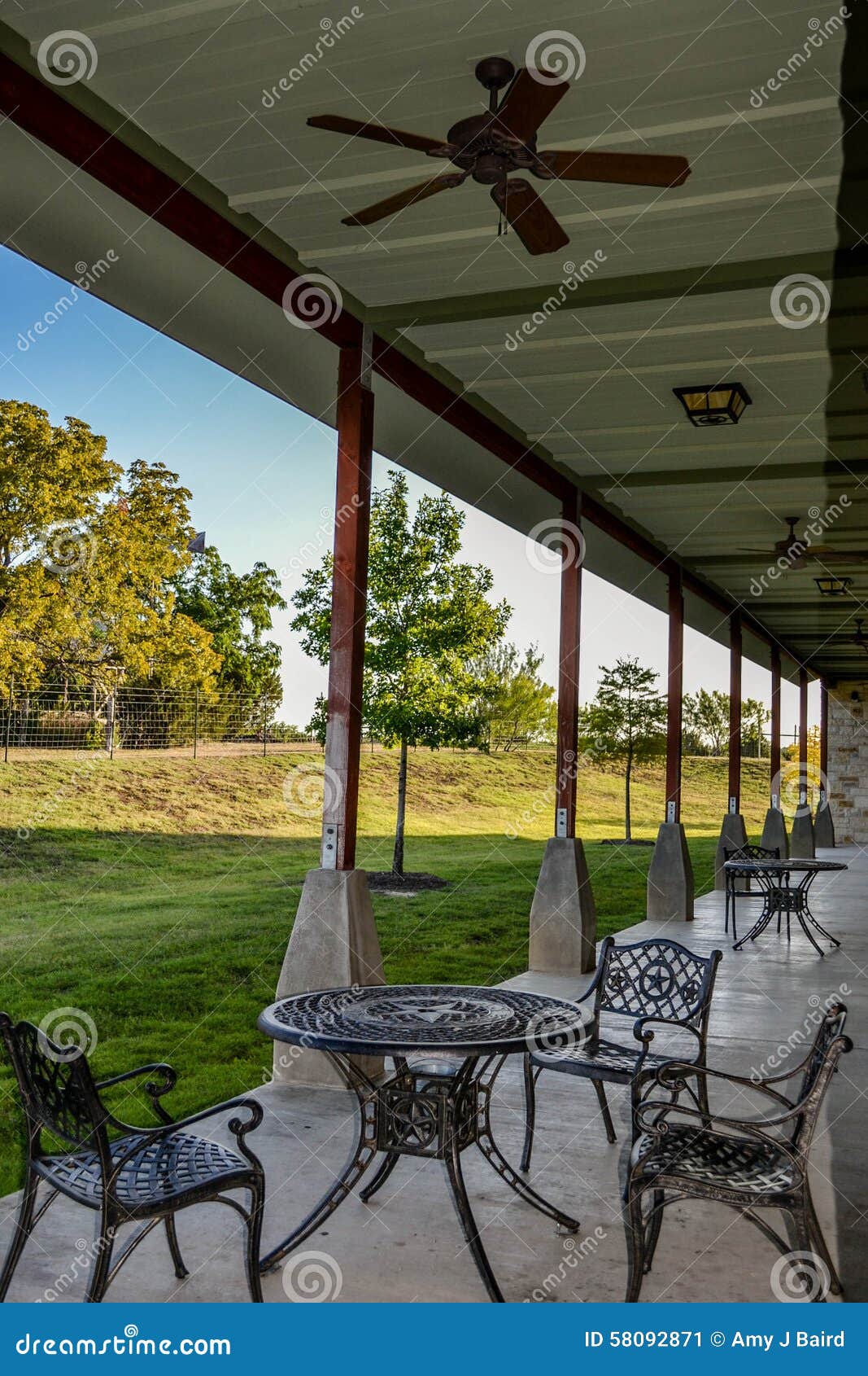 Porch View stock image. Image of view, library, porch - 58092871