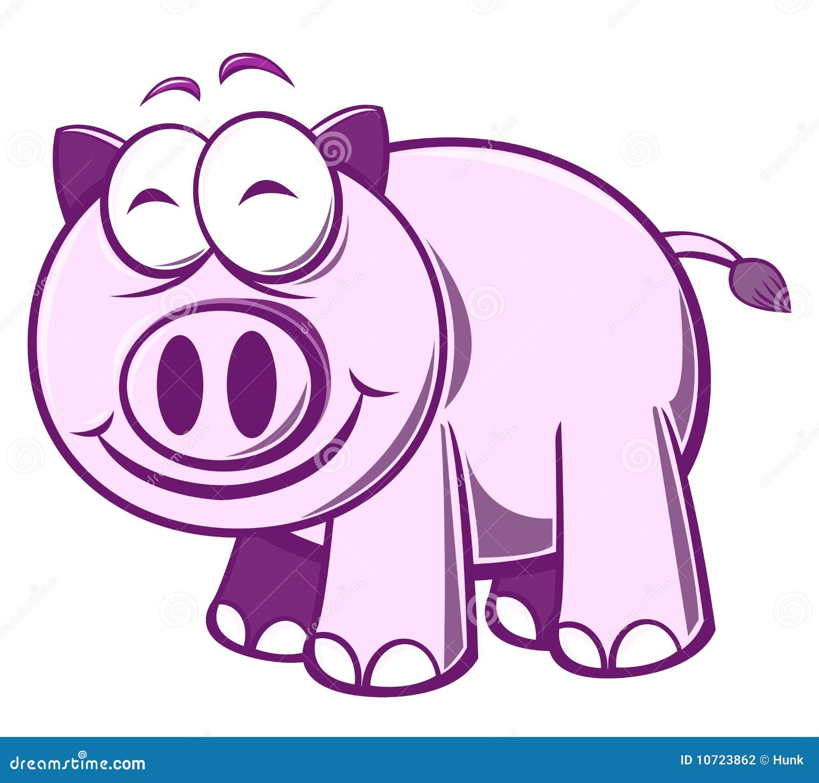 Porco Dos Desenhos Animados Ilustração do Vetor - Ilustração de fofofo ...