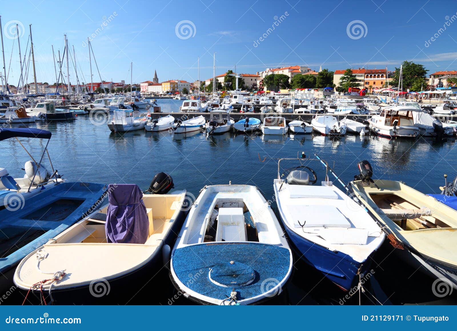 Porec marina in Croatia stock image. Image of boats, adriatic - 21129171