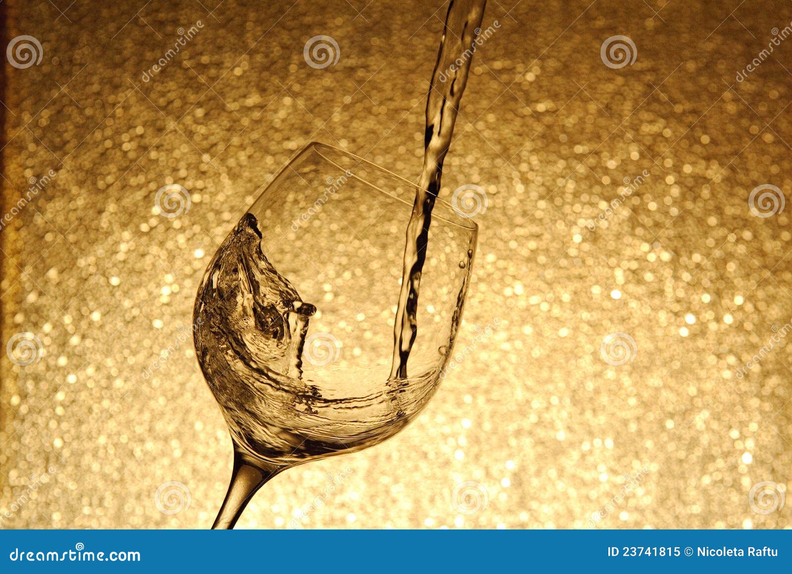 Poring in a glass of wine stock image. Image of romantic - 23741815