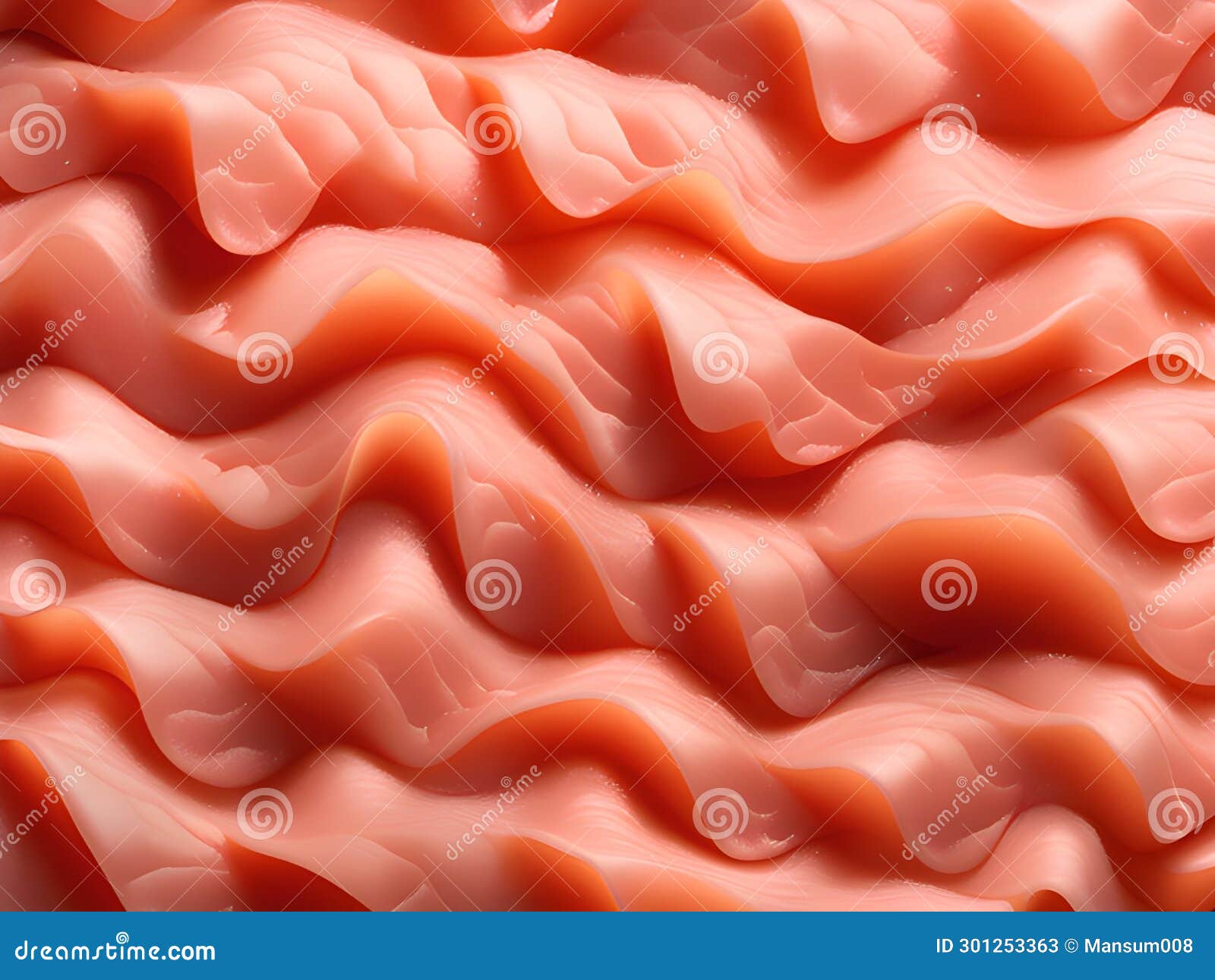 Bacon Texture: Translucent Resin Waves On White Background Royalty-Free ...