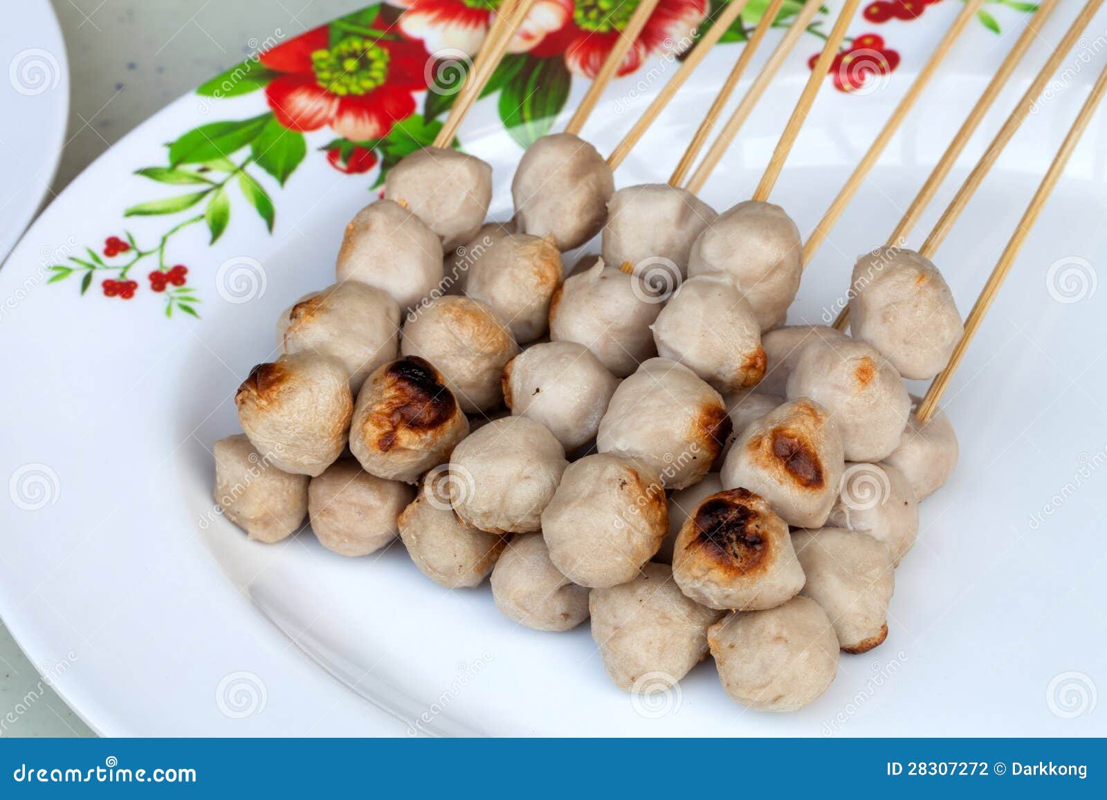 Pork balls stock photo. Image of black, grill, food, barbecue - 28307272