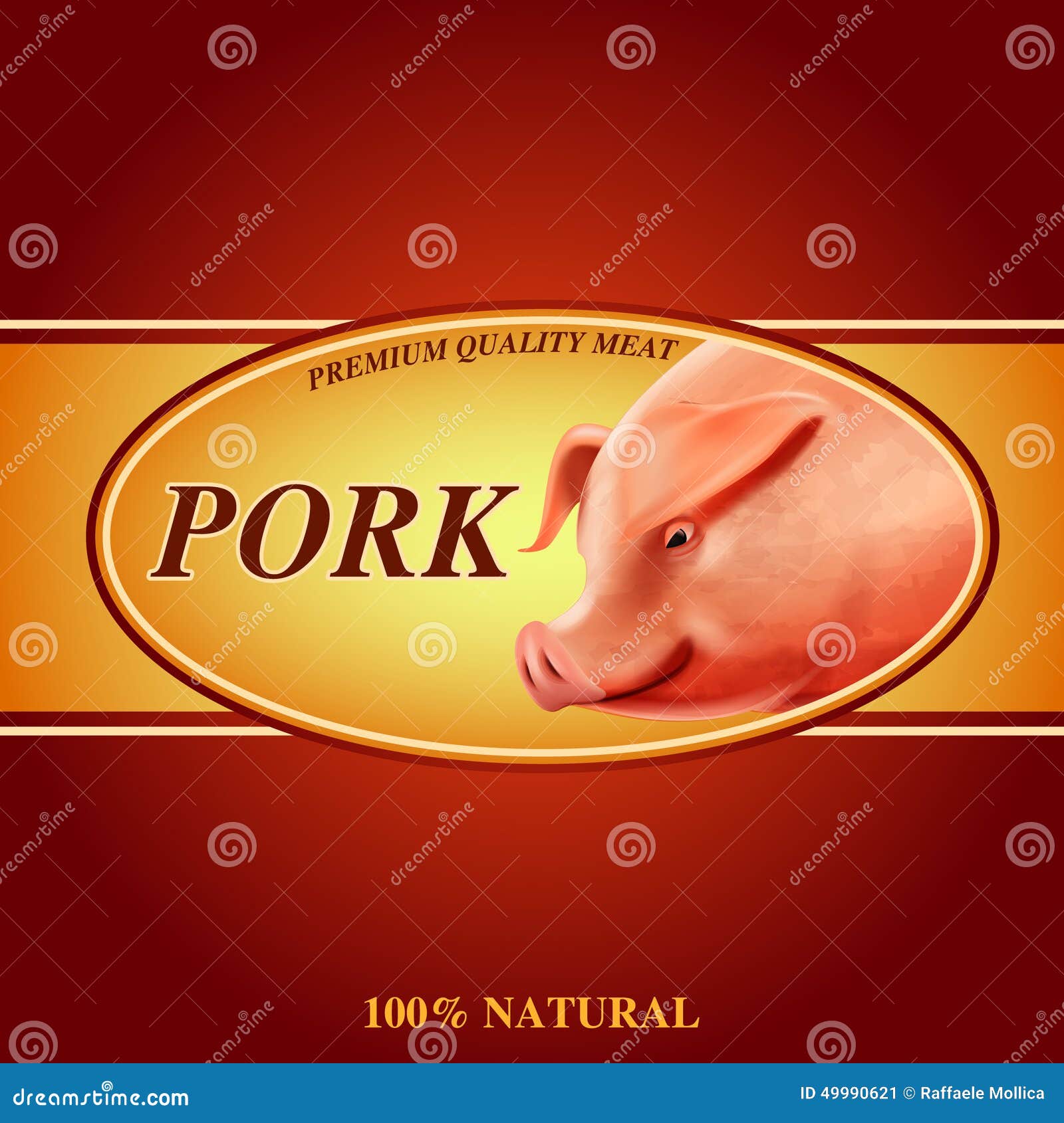 Pork banner stock vector. Illustration of animal, collection - 49990621