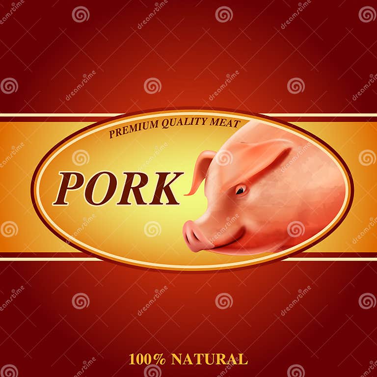 Pork banner stock vector. Illustration of animal, collection - 49990621