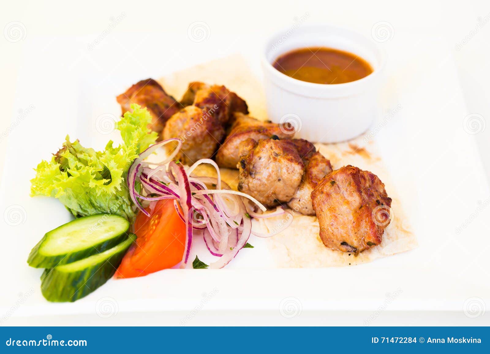 Pork Bbq Barbecue Plate Stock Photos - Royalty Free Images