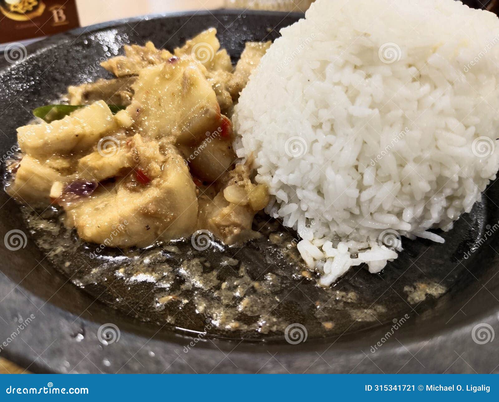 Pork Bisaya Express with White Rice Stock Image - Image of food ...
