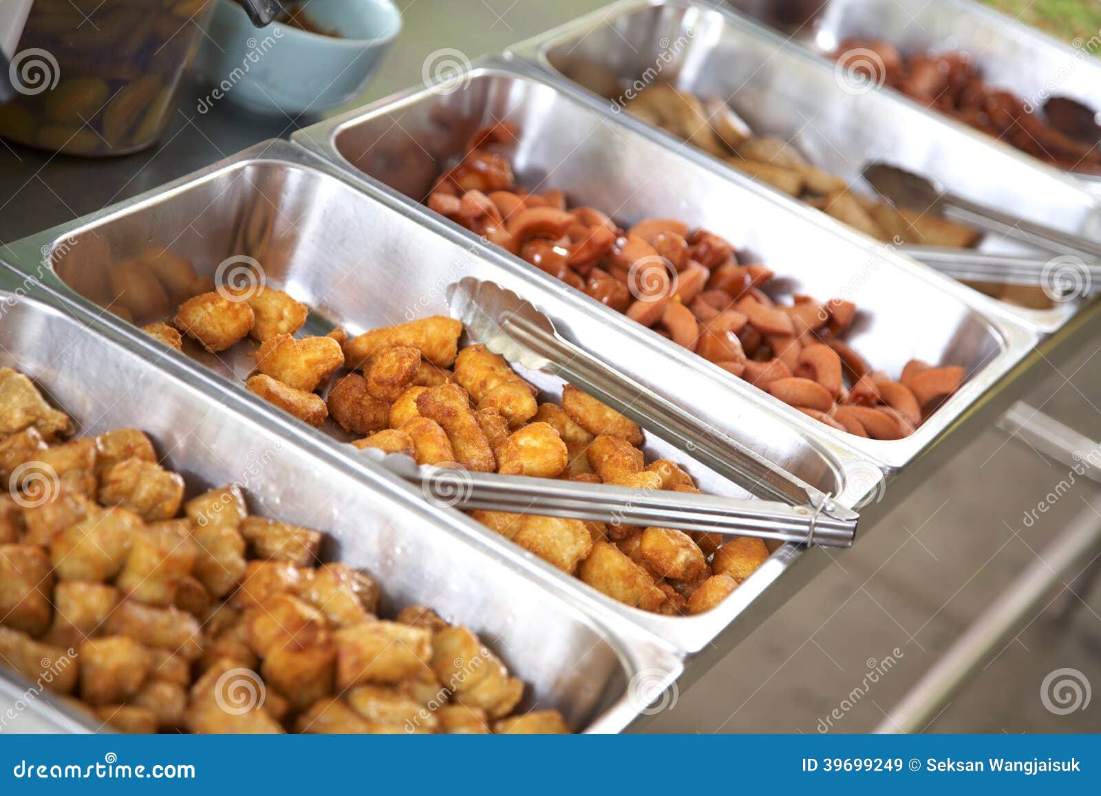 Pork and chicken buffet stock image. Image of seafood - 39699249