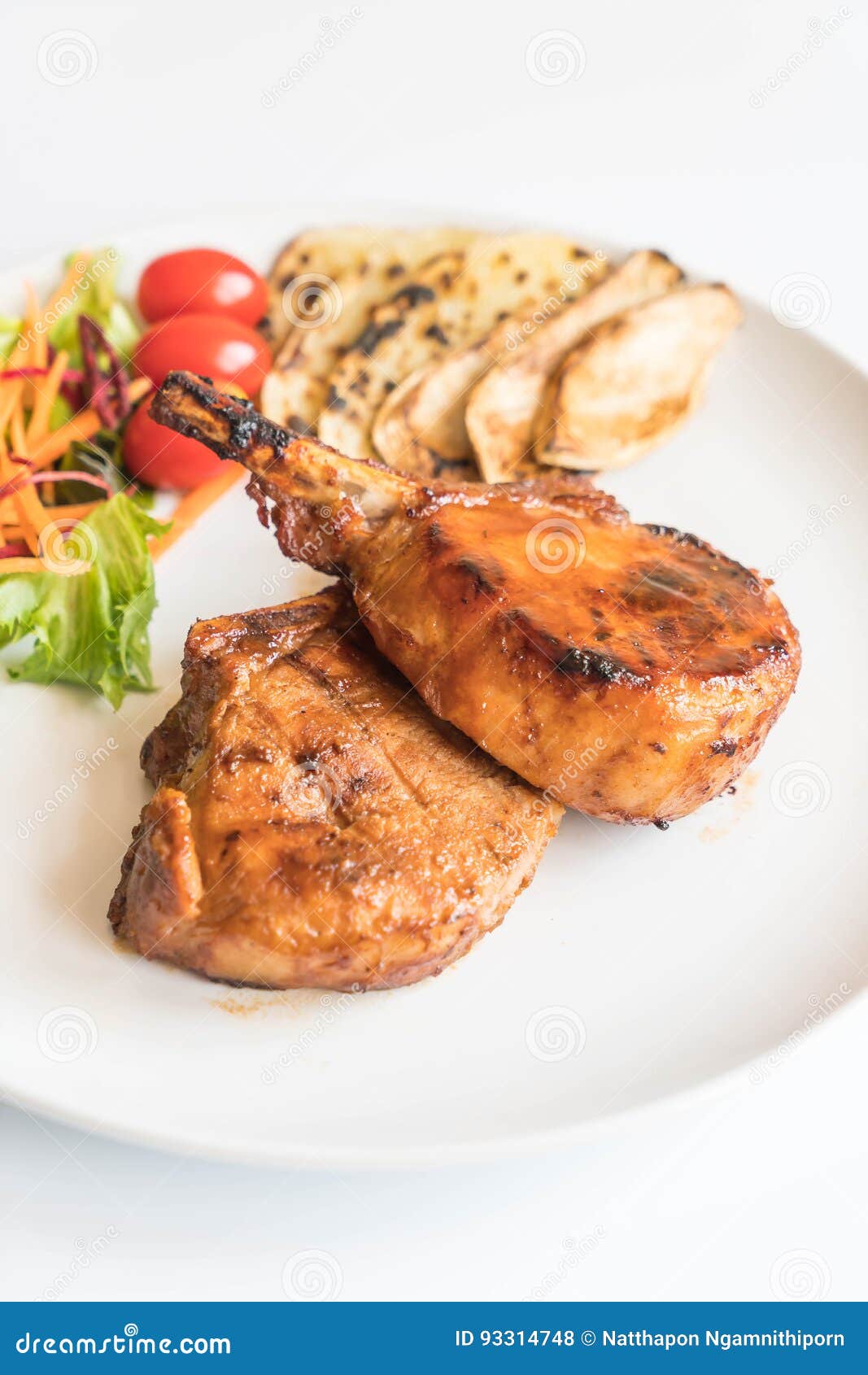 Pork chop steak stock photo. Image of white, cook, cooking - 93314748