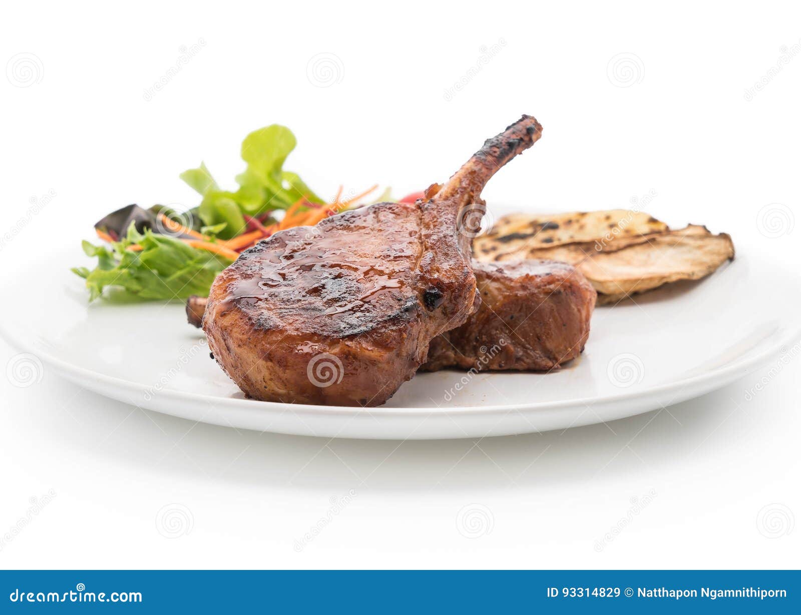 Pork chop steak stock image. Image of dinner, gourmet - 93314829