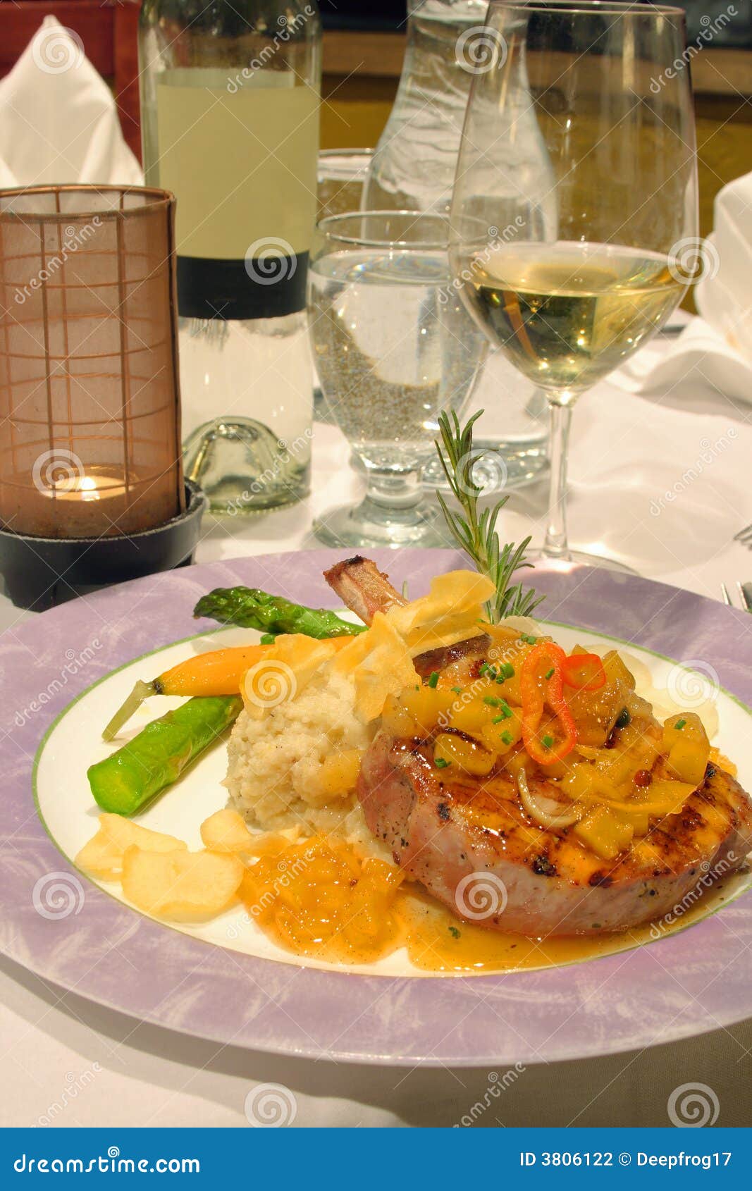Pork chops entree stock photo. Image of eating, entree - 3806122