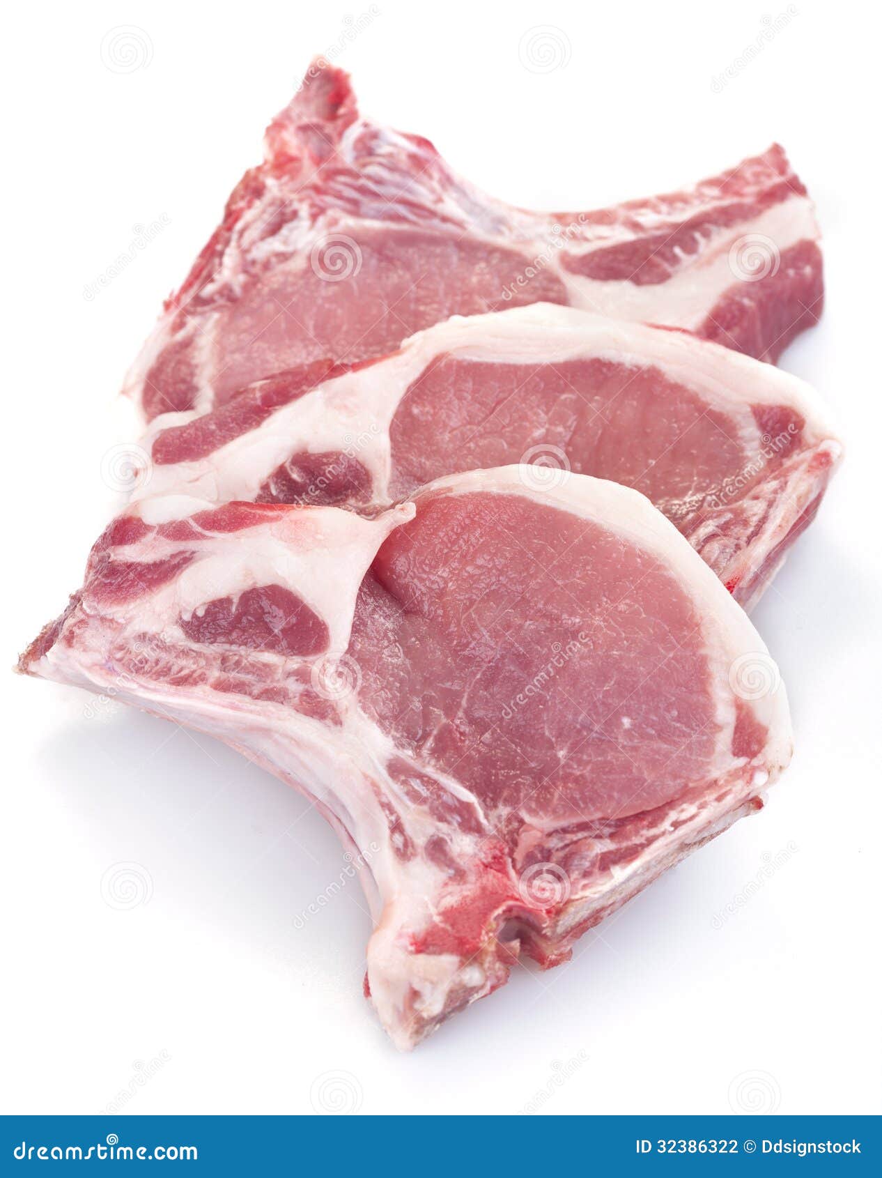 Pork chops stock photo. Image of isolated, freshness - 32386322
