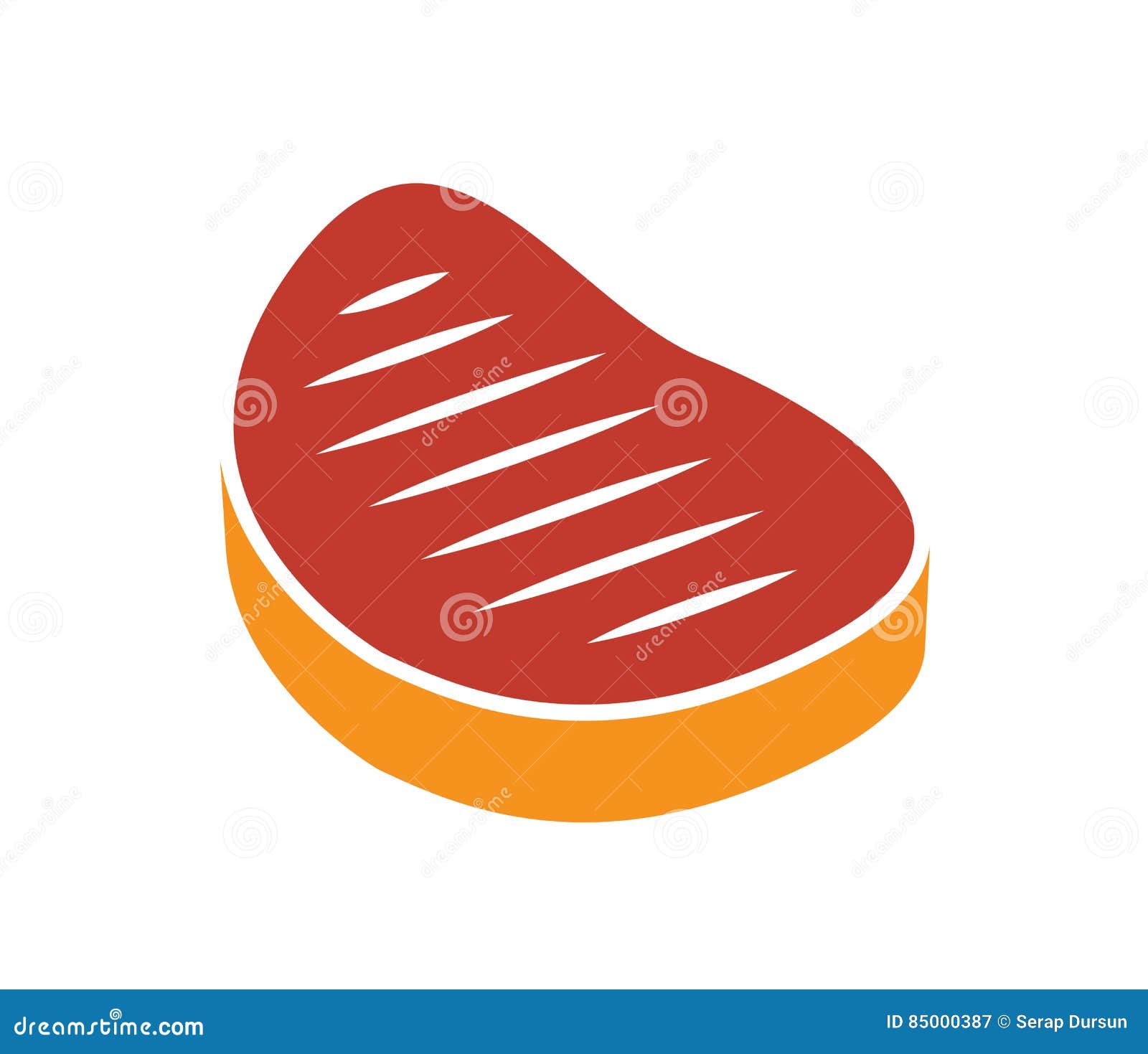 Pork Chops Icon Design stock vector. Illustration of dinner - 85000387
