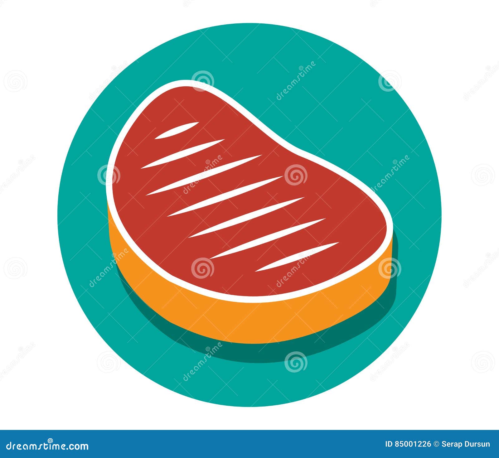 Pork Chops Icon Design stock illustration. Illustration of animal ...