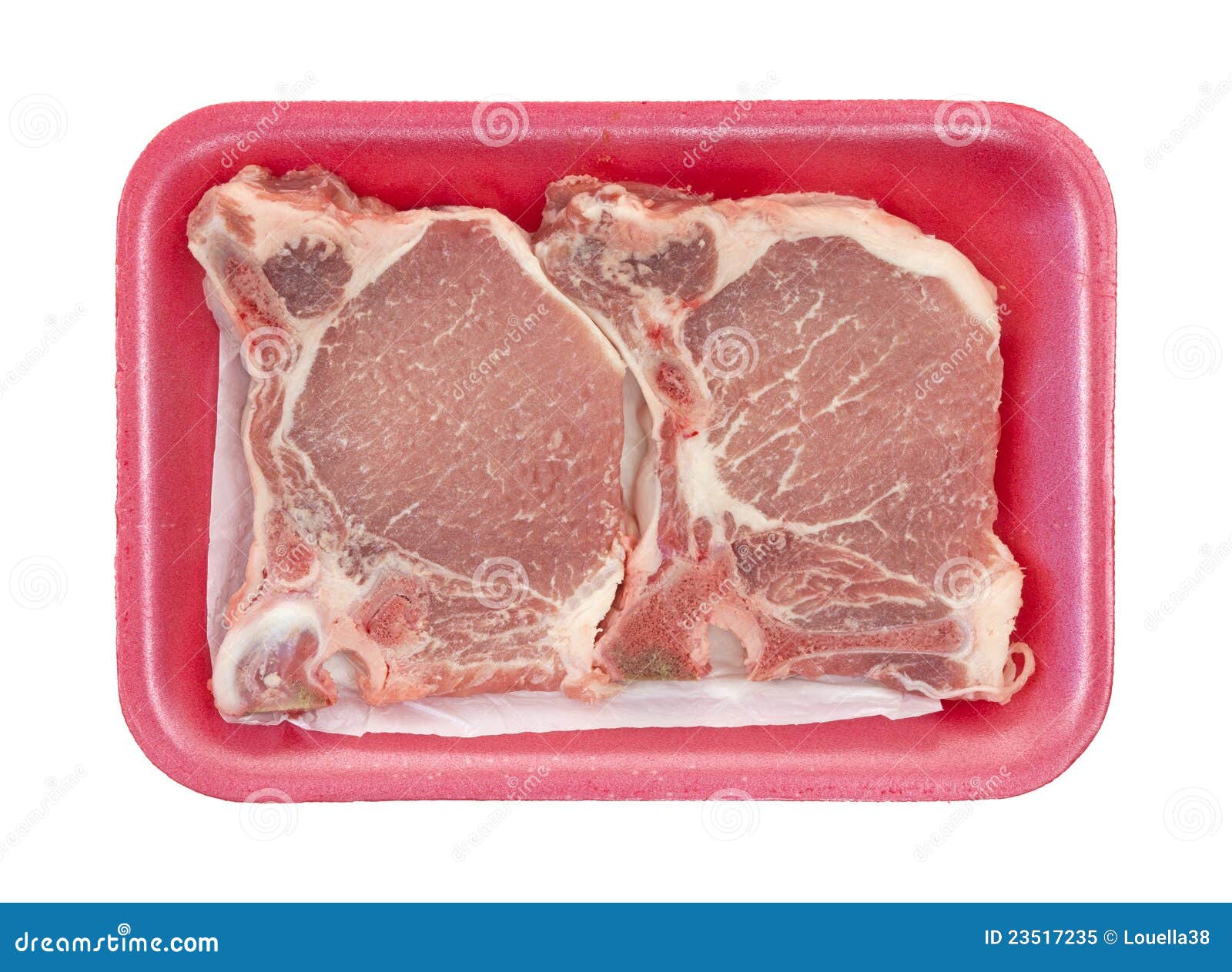 Pork Chops Tray Top stock image. Image of tray, tasty - 23517235