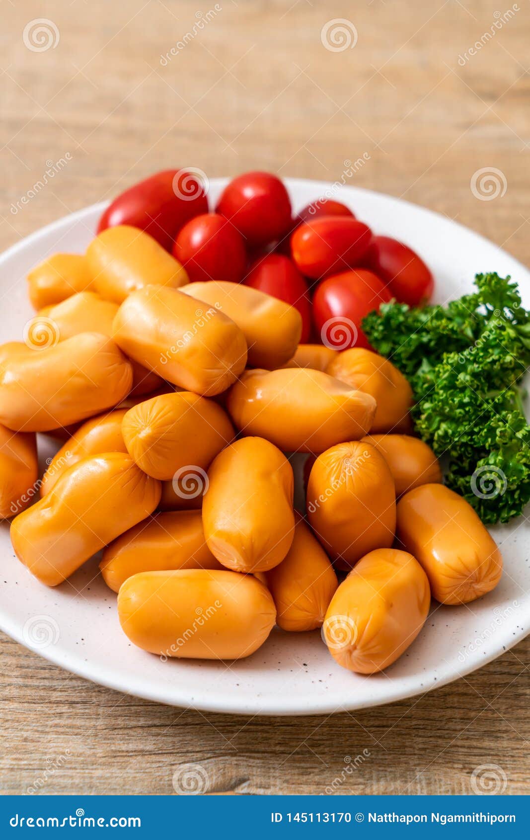 Pork cocktail sausage stock photo. Image of lunch, tasty - 145113170