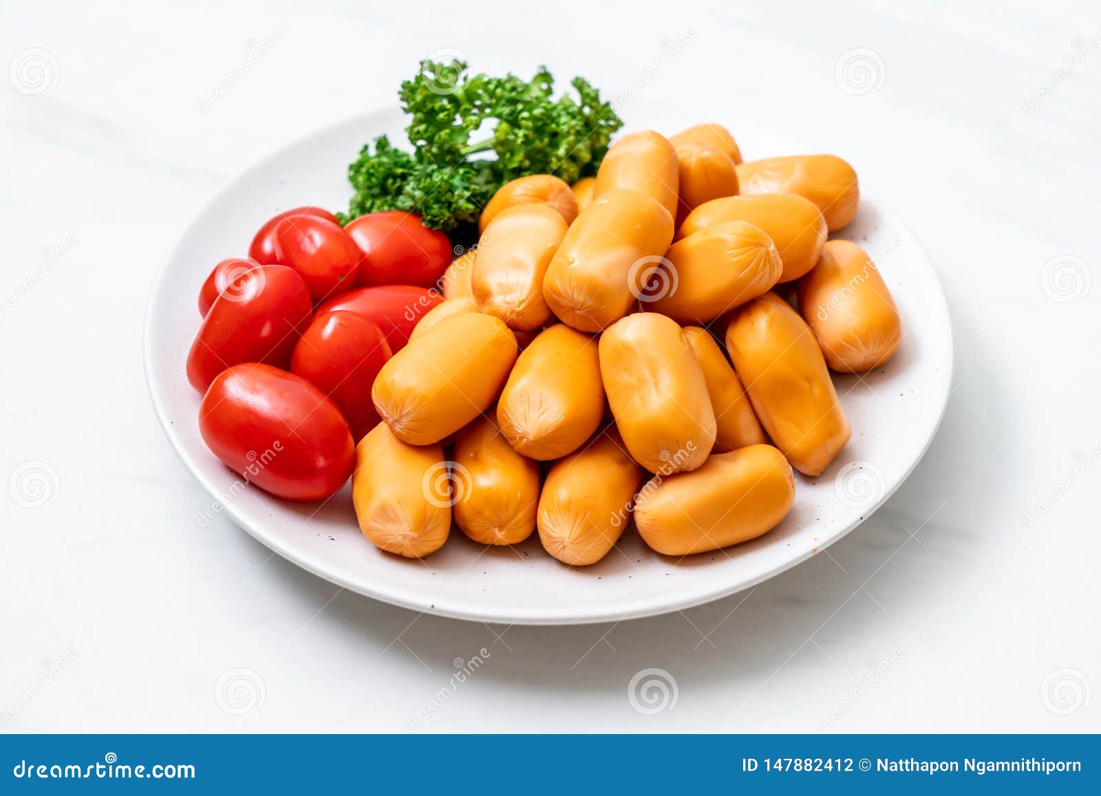 Pork cocktail sausage stock photo. Image of dinner, appetizer - 147882412