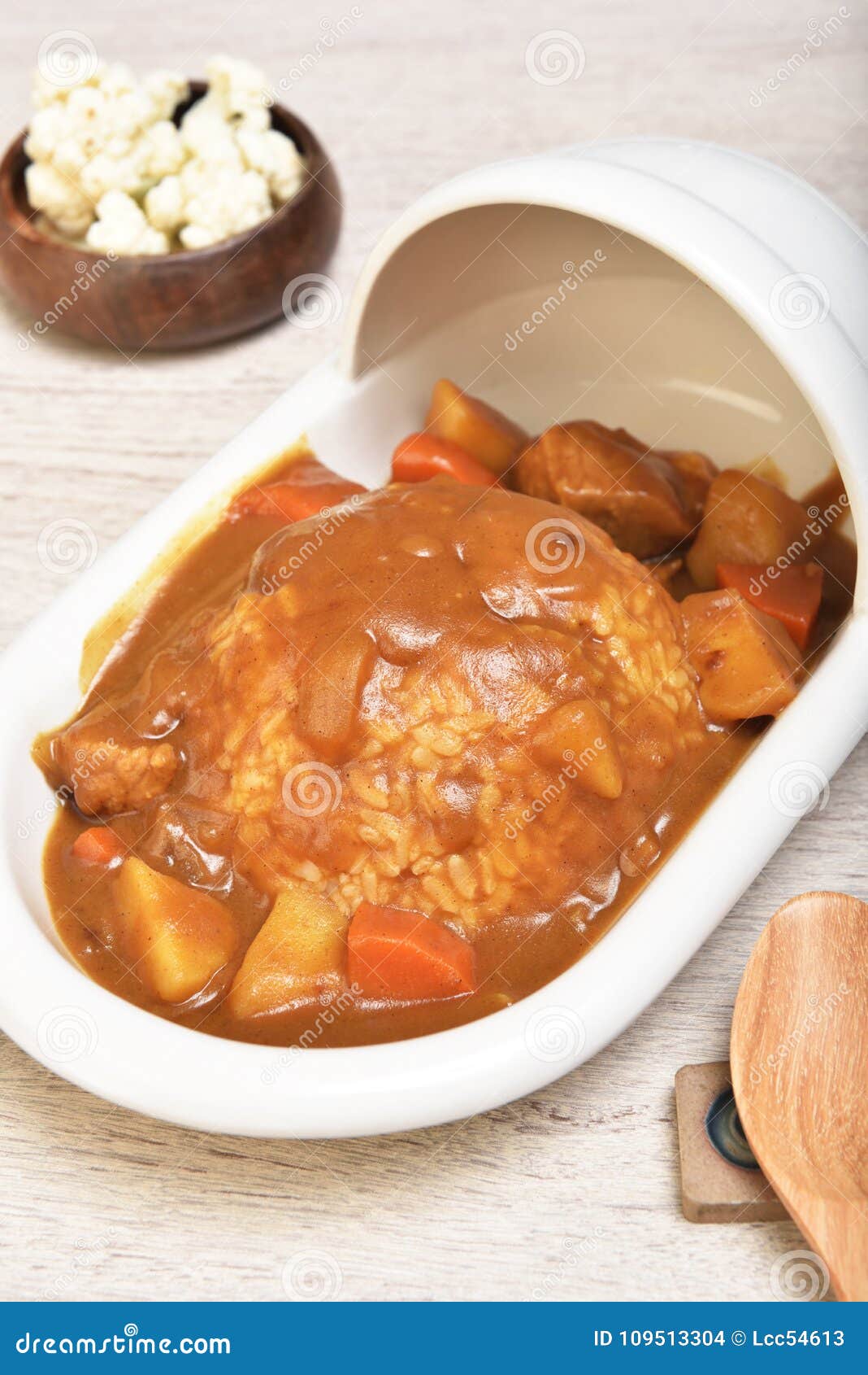 Pork curry rice stock photo. Image of italian, closeup - 109513304