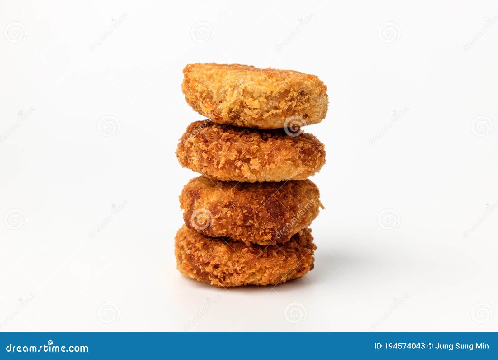 Mini Pork Cutlet on White Background Stock Image - Image of pork, food ...