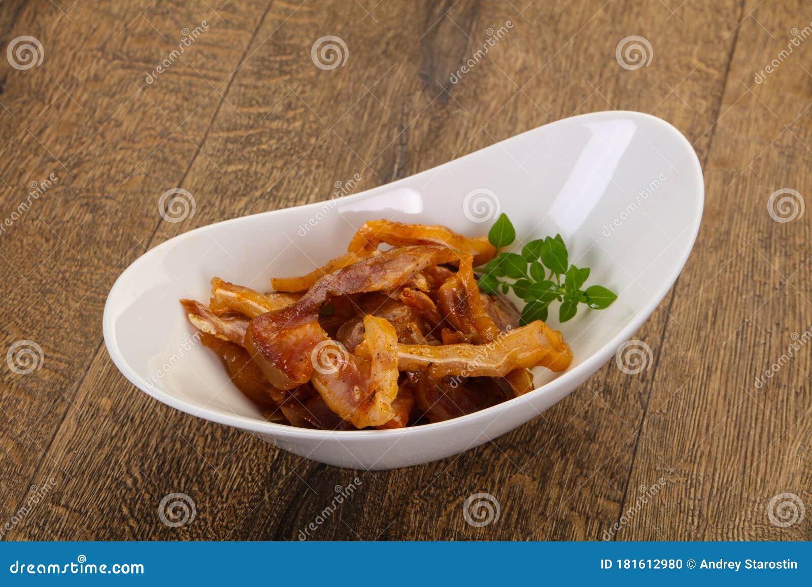Pork ear snack stock photo. Image of frying, nutrition - 181612980