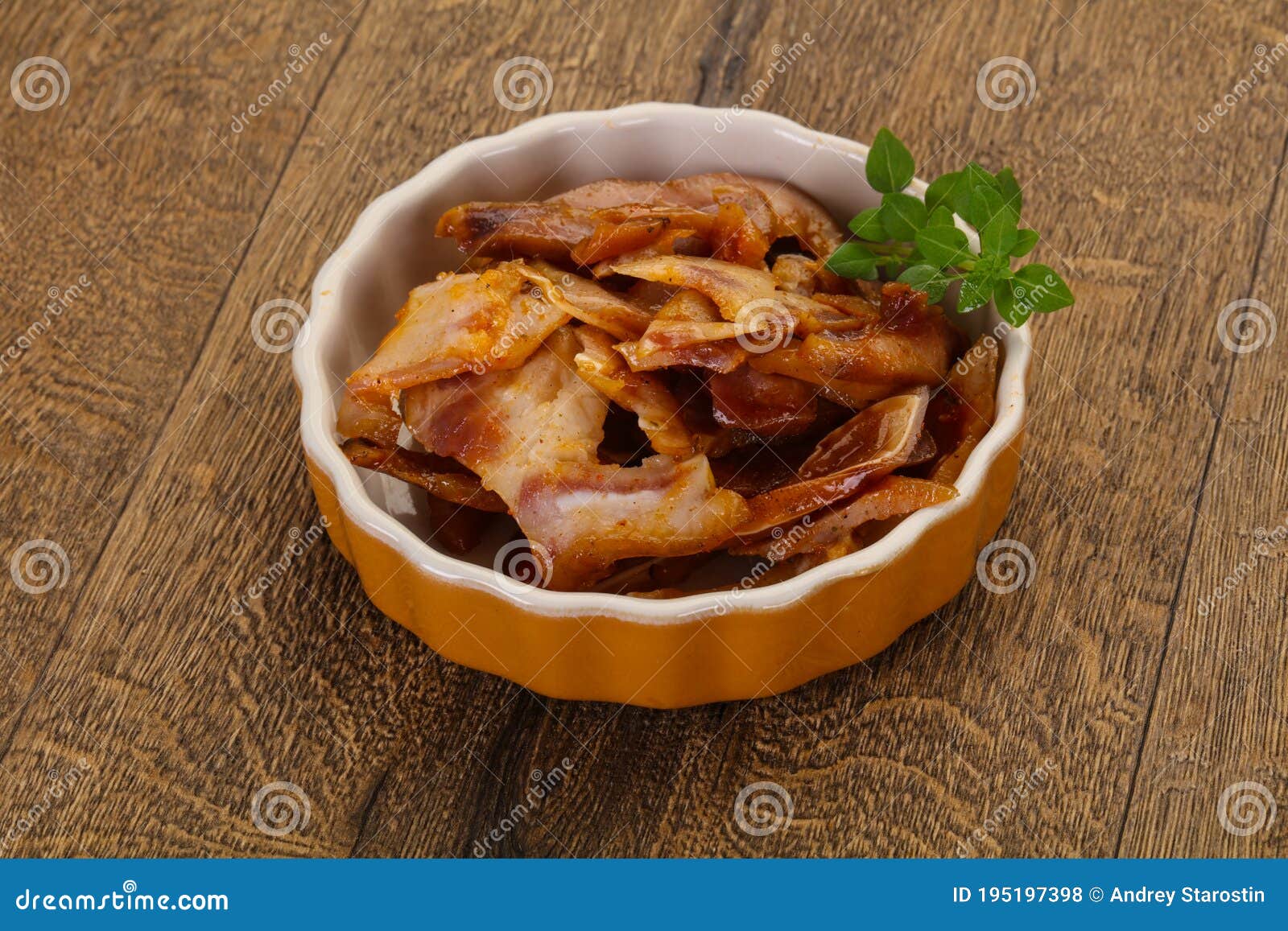 Pork ear snack stock photo. Image of garlic, plate, sliced - 195197398