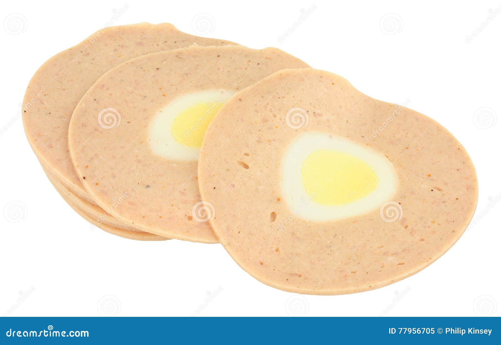Pork and Egg Roll Slices stock image. Image of isolated - 77956705