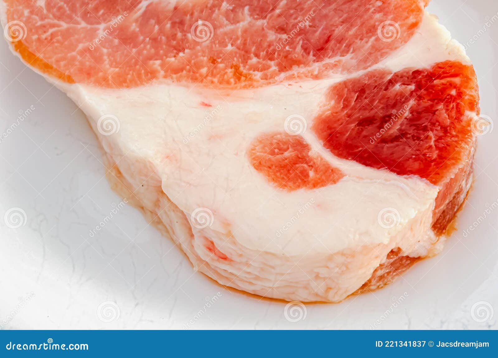 Pork with Fat stock image. Image of isolated, uncooked - 221341837
