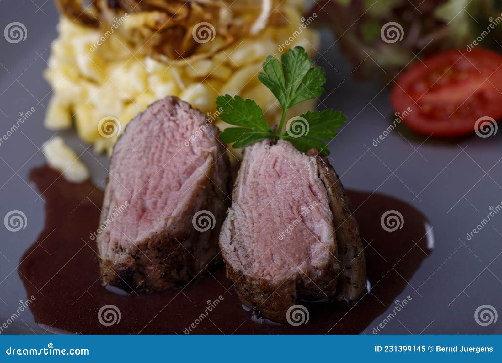 Pork filet stock image. Image of closeup, fillet, meal - 231399145