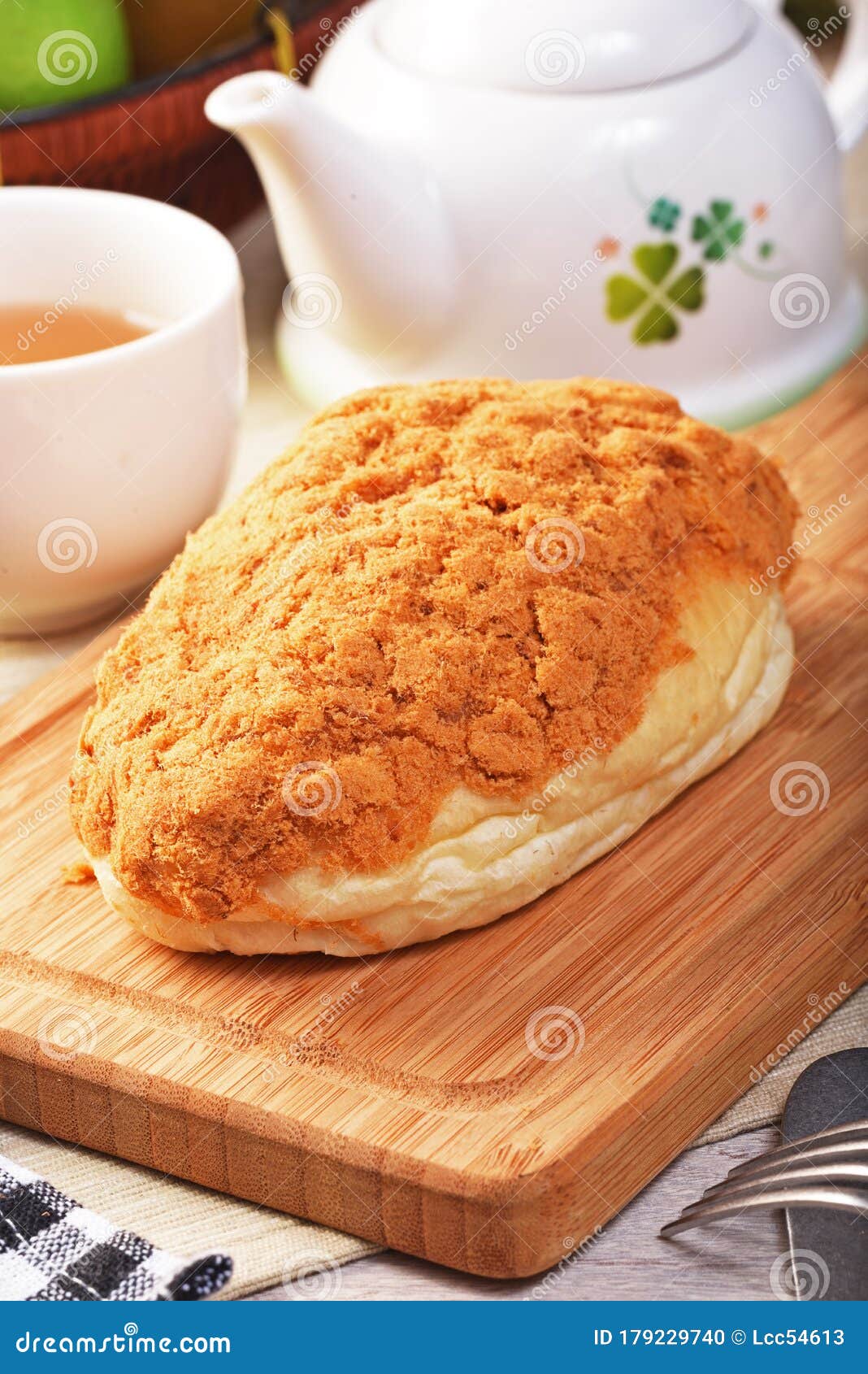 Pork floss bread stock photo. Image of lunch, bread - 179229740