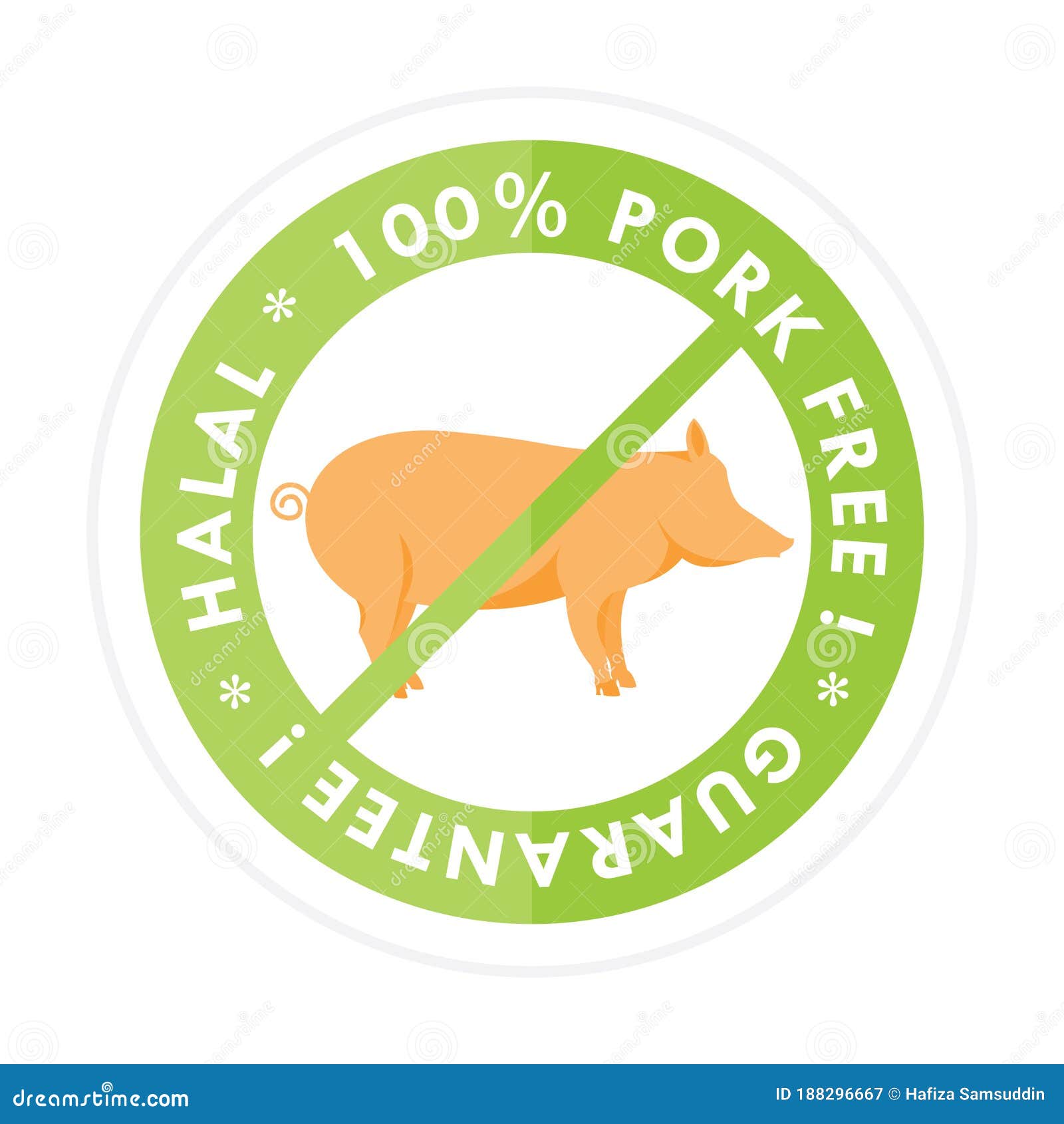 Pork Free Label. Vector Illustration Decorative Design Stock Vector ...