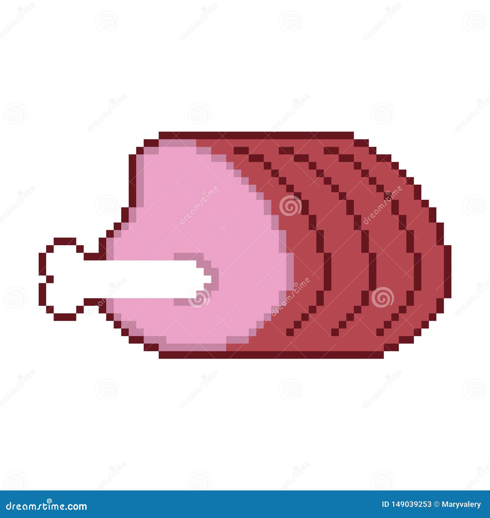 Pixel Art Of A Bone. Vector Illustration | CartoonDealer.com #221105698