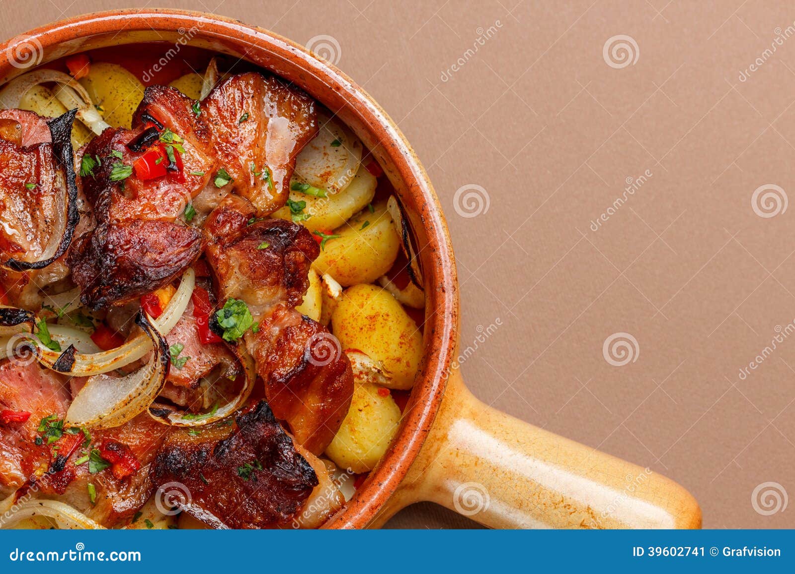 Pork hocks with potato stock image. Image of dinner, pottery - 39602741