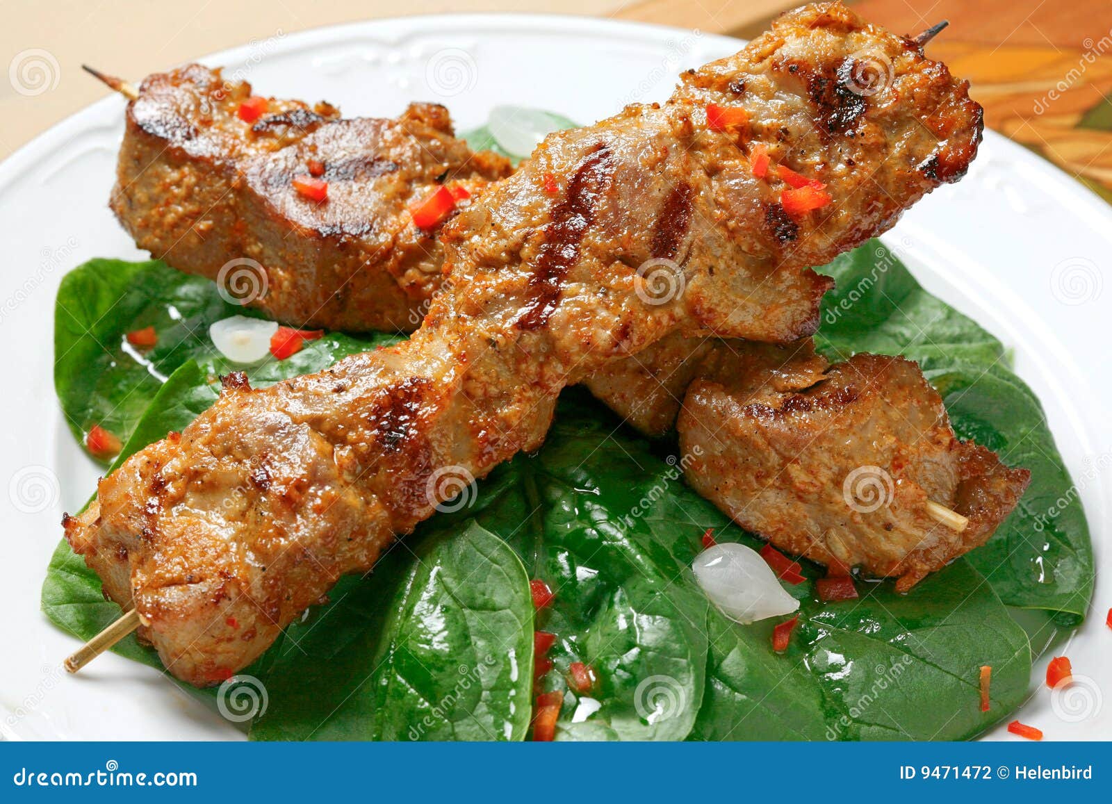 Pork kebab stock photo. Image of spice, onion, pork, vegetables - 9471472