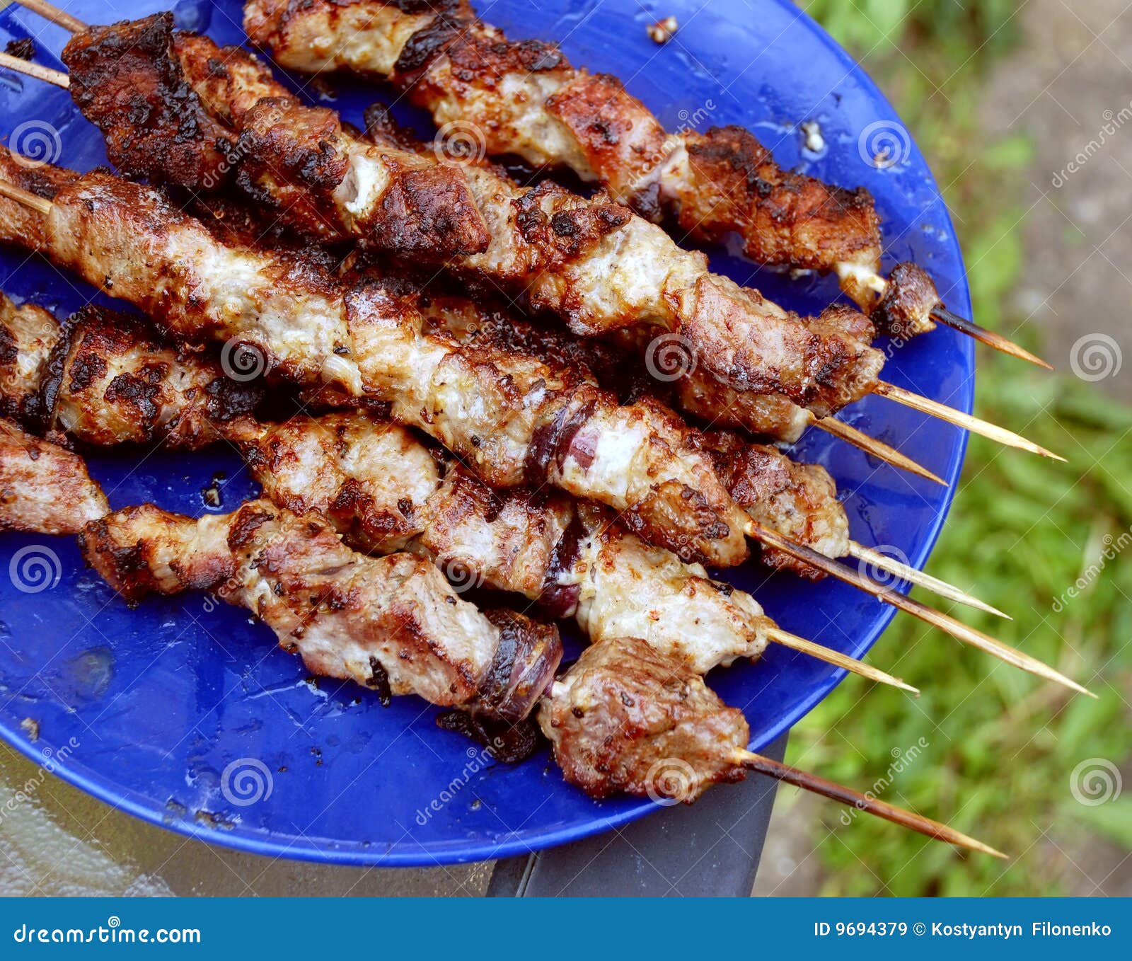 Pork kebab stock image. Image of fire, coal, marinated - 9694379