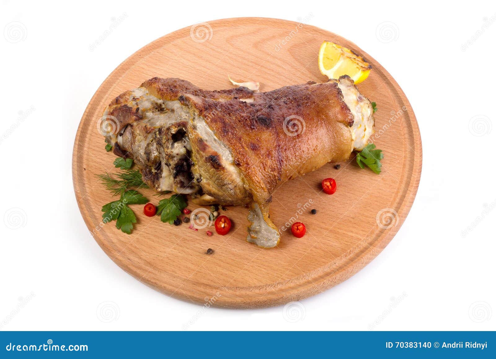 Pork Knuckle on a White Background Stock Photo - Image of hock, pork ...