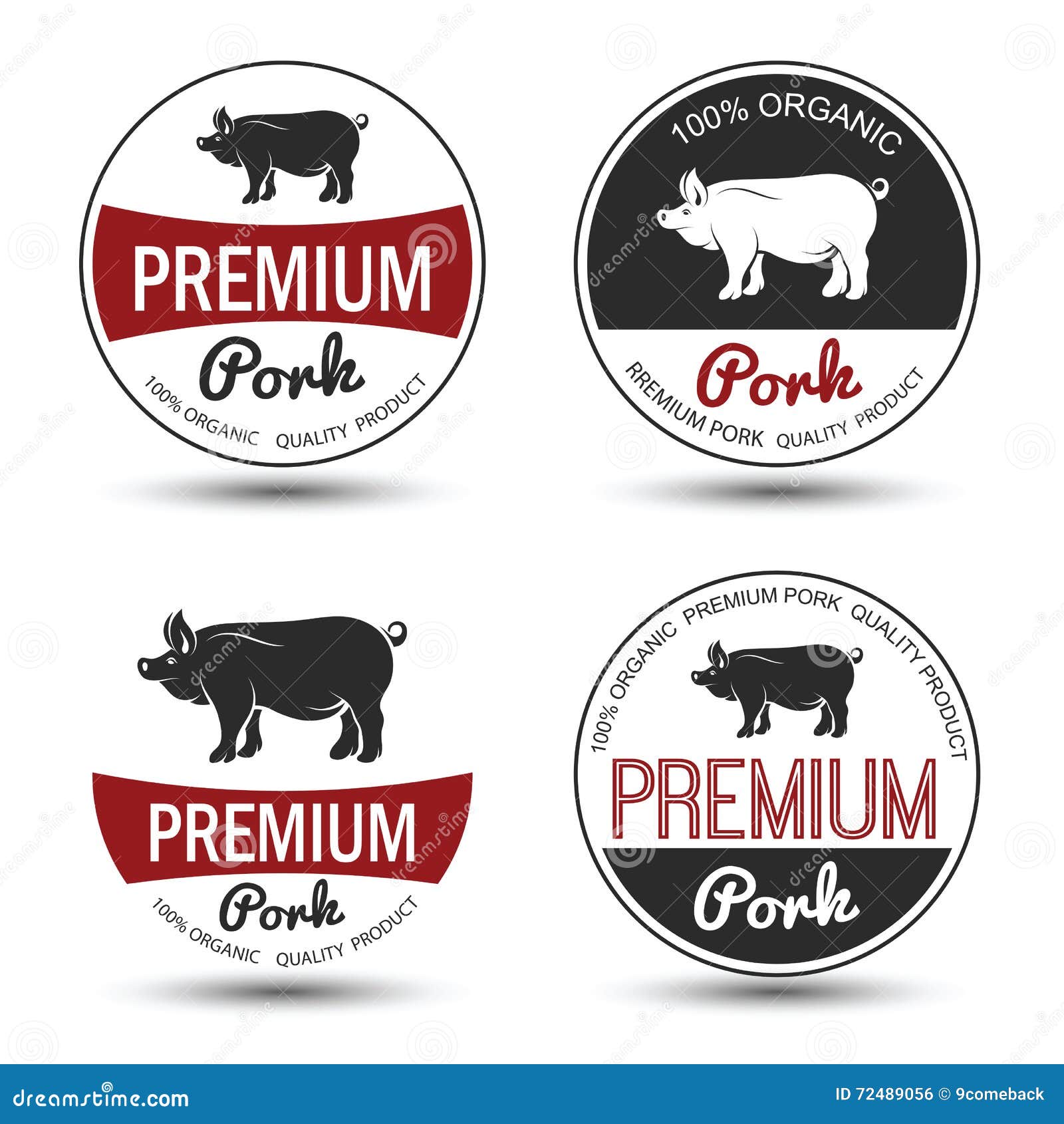 Pork label stock vector. Illustration of sticker, sign - 72489056