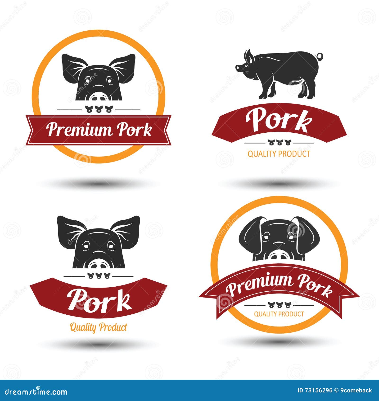 Pork label stock vector. Illustration of vintage, stamp - 73156296