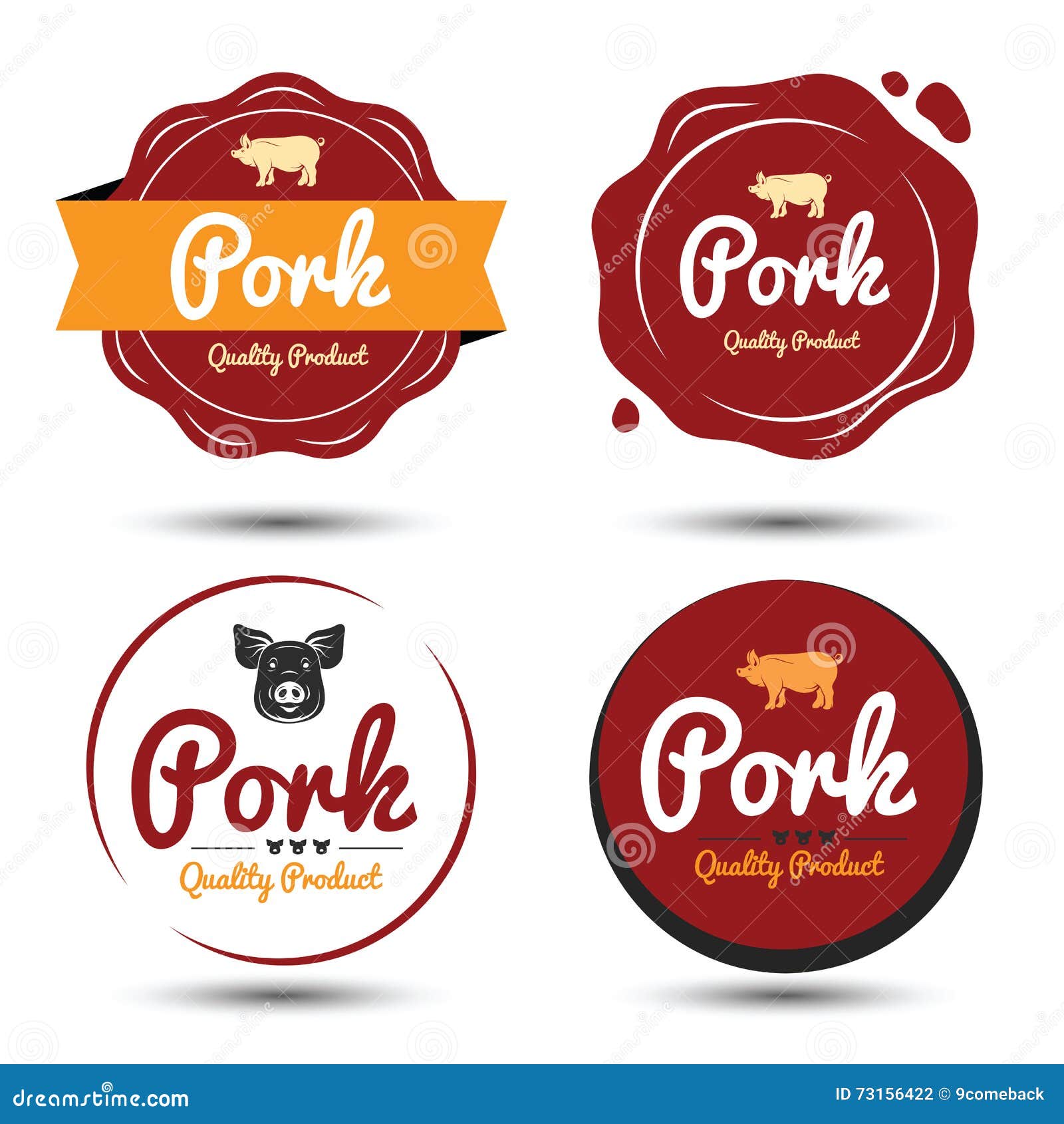 Pork label stock vector. Illustration of pork, design - 73156422