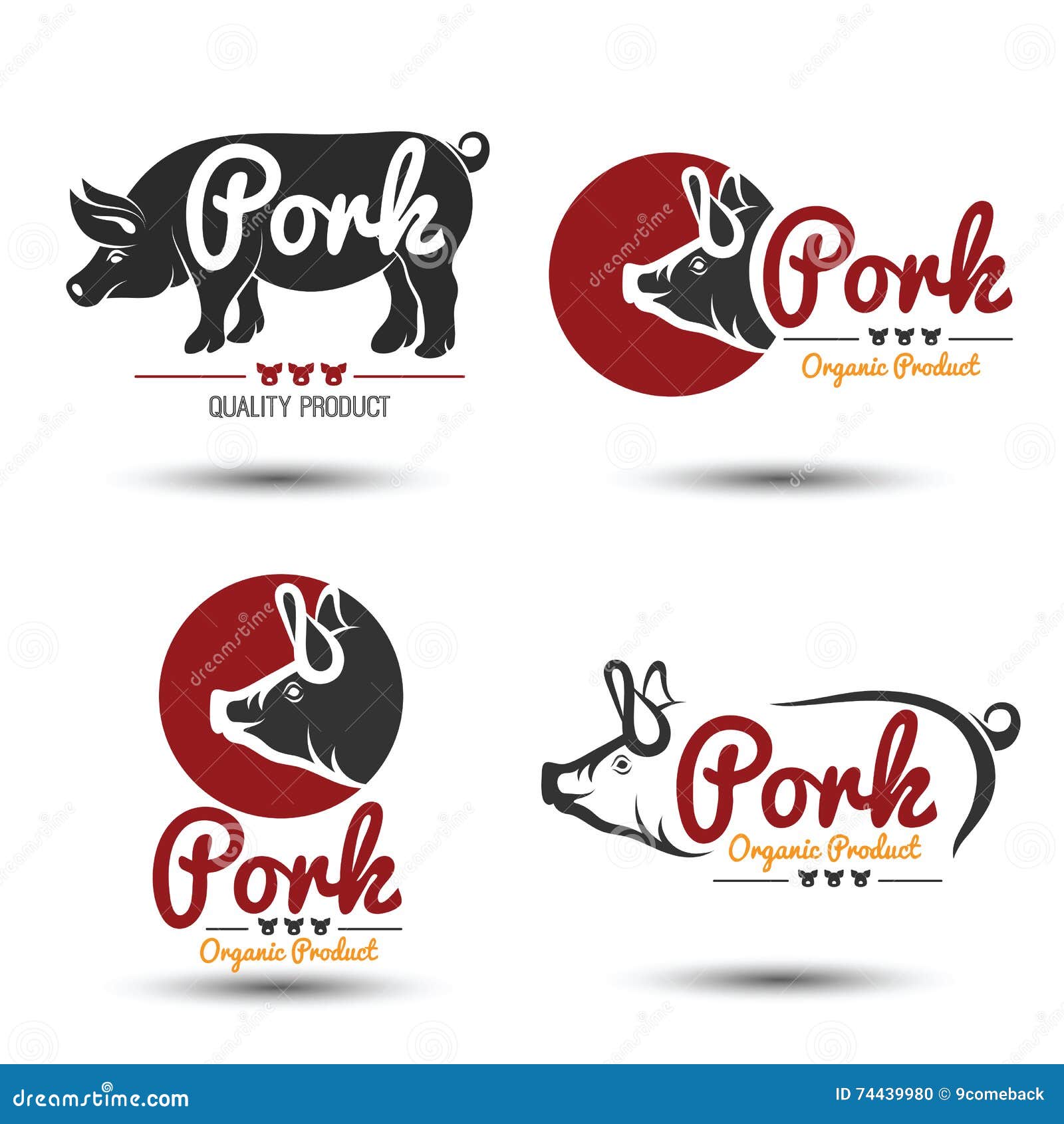 Pork label stock vector. Illustration of meal, food, pork - 74439980