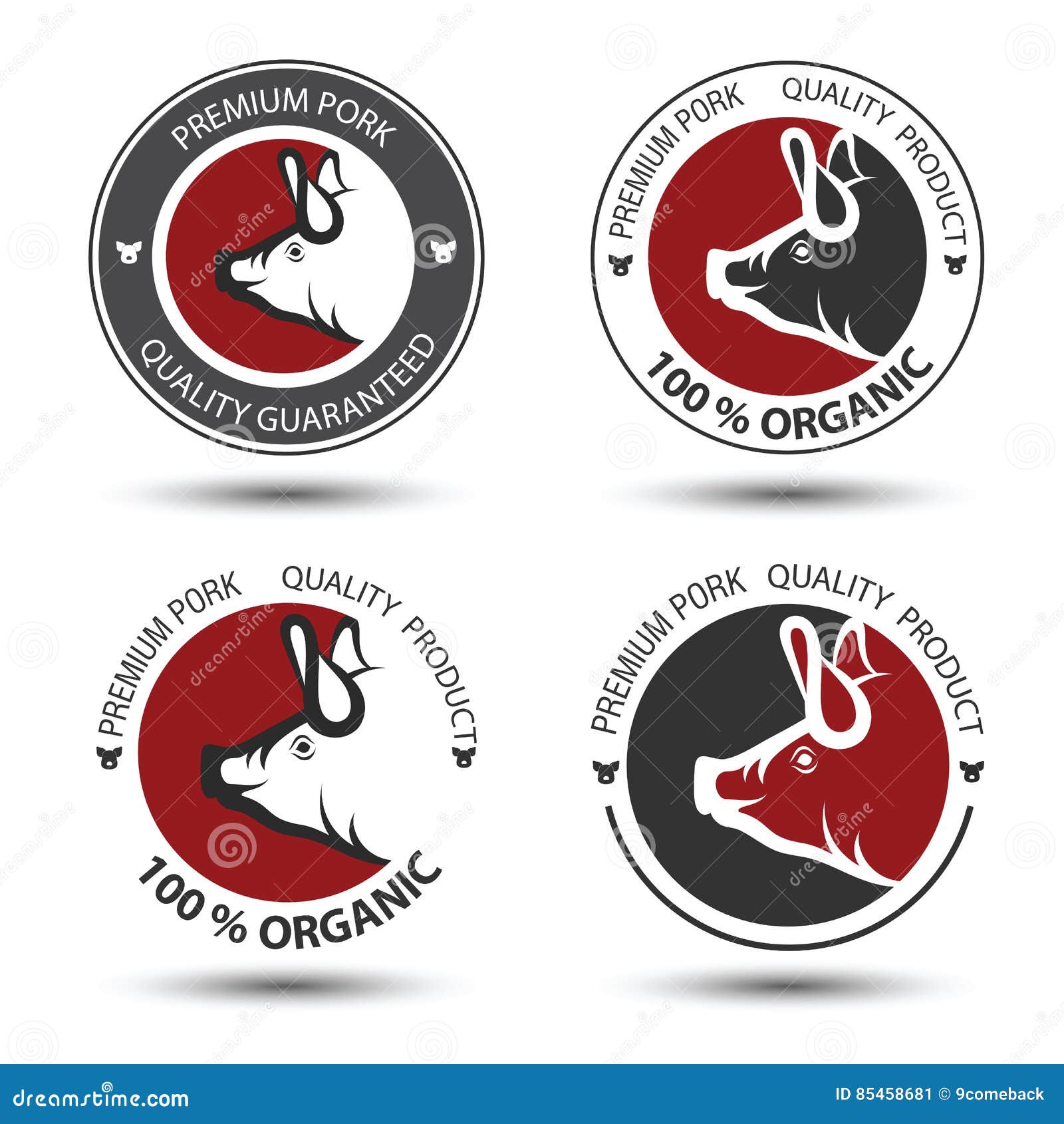 Pork label stock vector. Illustration of vintage, retro - 85458681